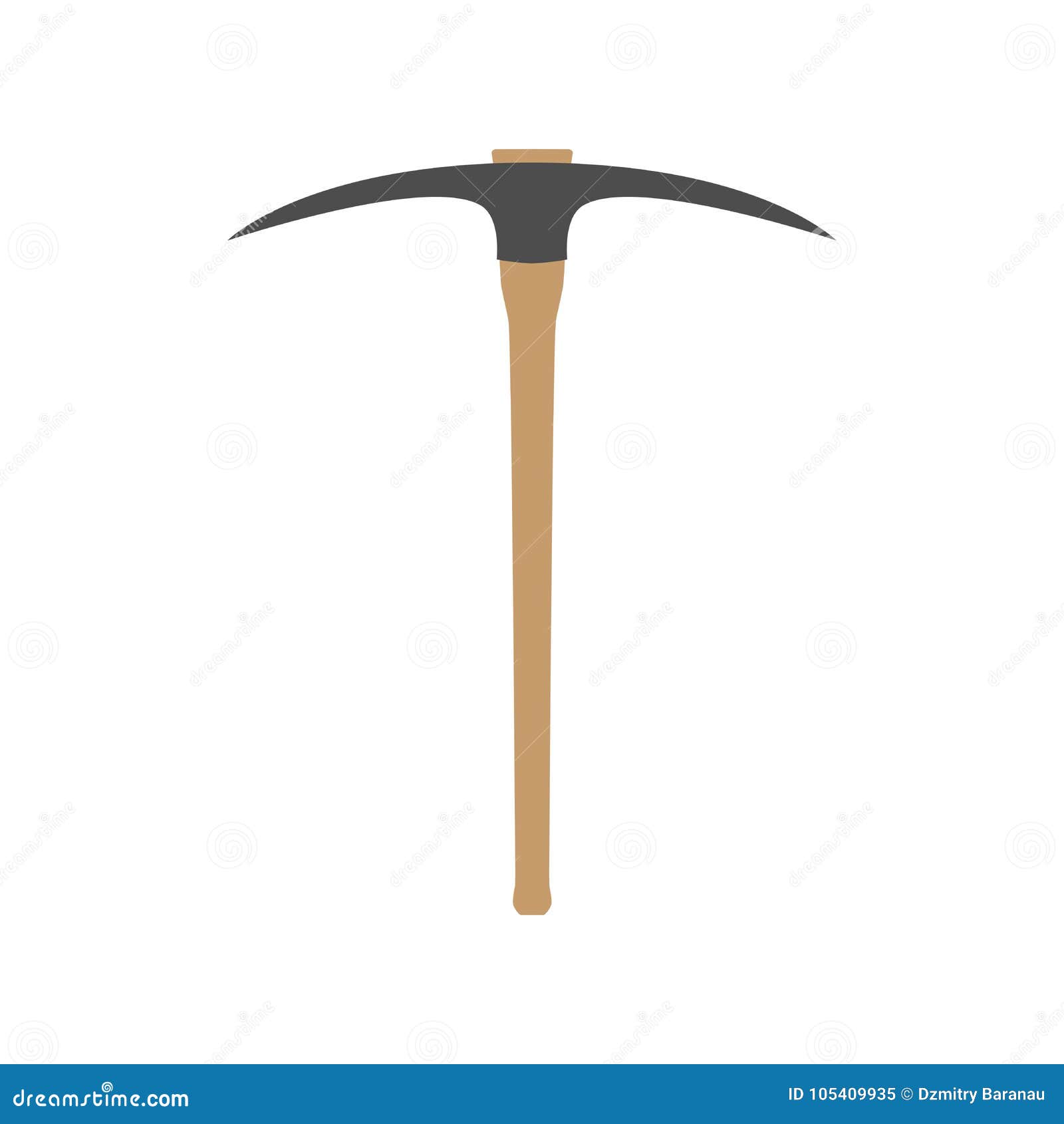 Pickaxe Pick Vector Icon Axe Tool Illustration Isolated Industry Mining ...