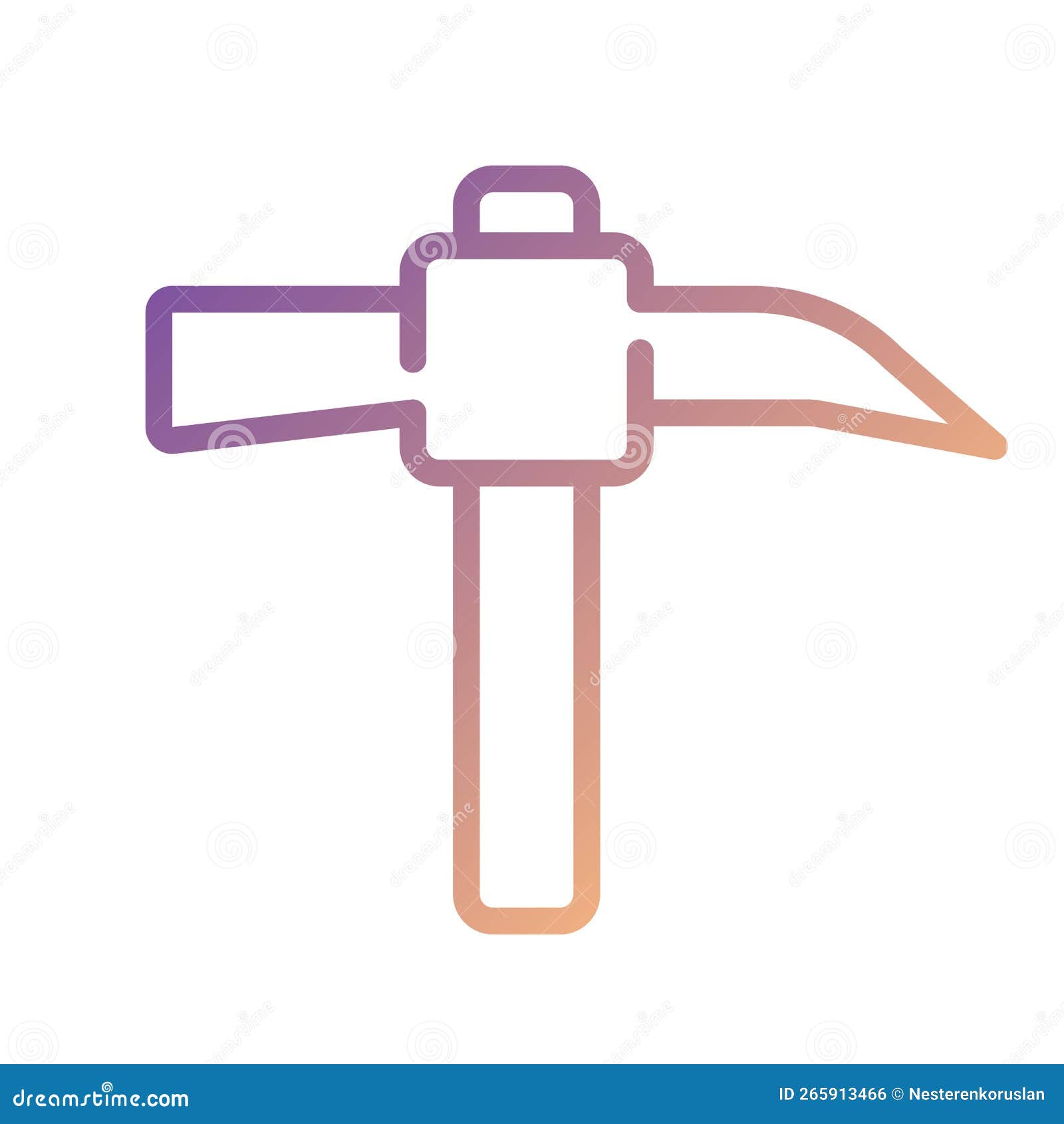 Pickaxe Pixel Perfect Gradient Linear Vector Icon Stock Vector ...