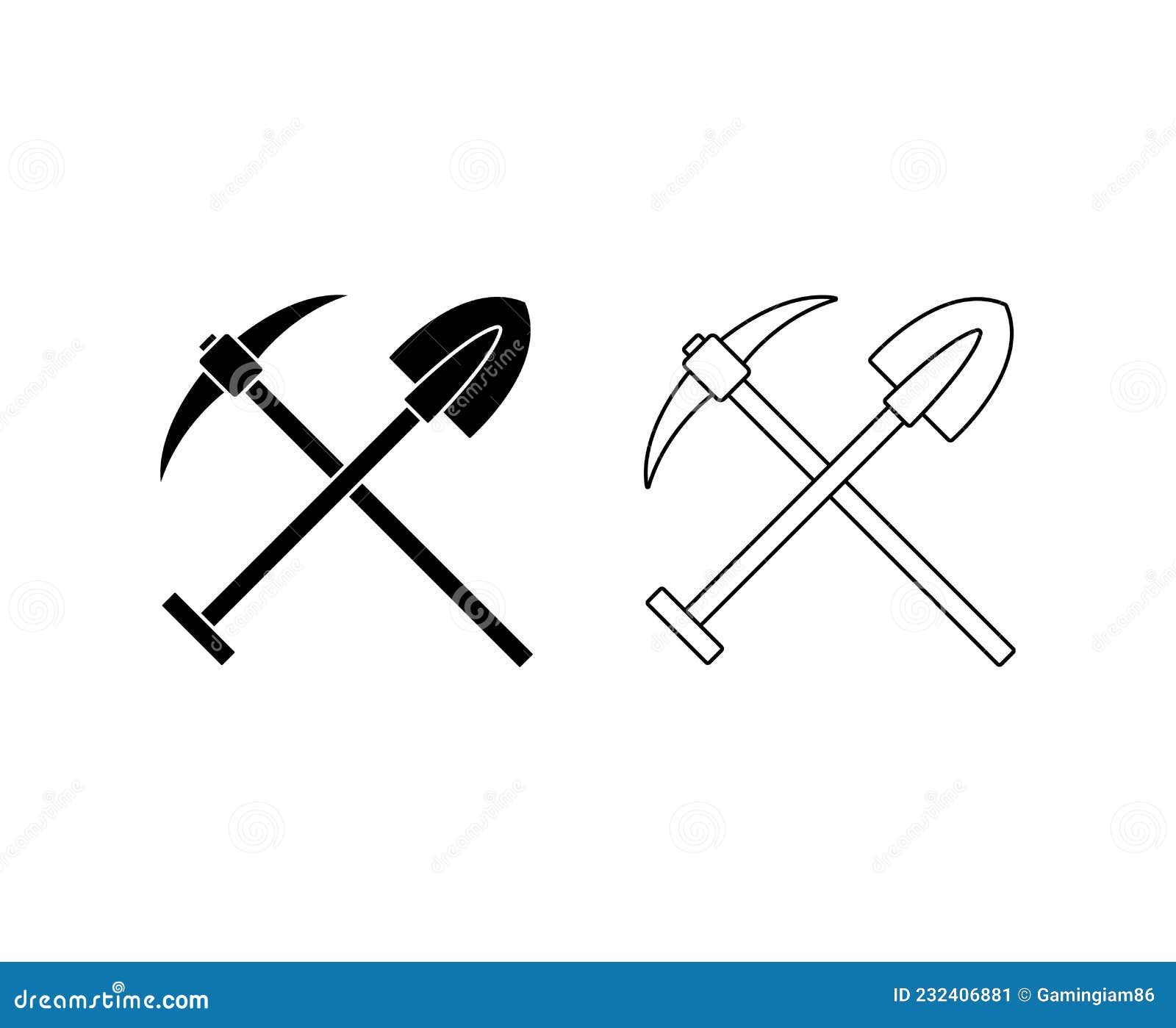 Shovel. Digging Hole. Harvest. Pile Of Earth. Wood Brown Tool. Cartoon ...