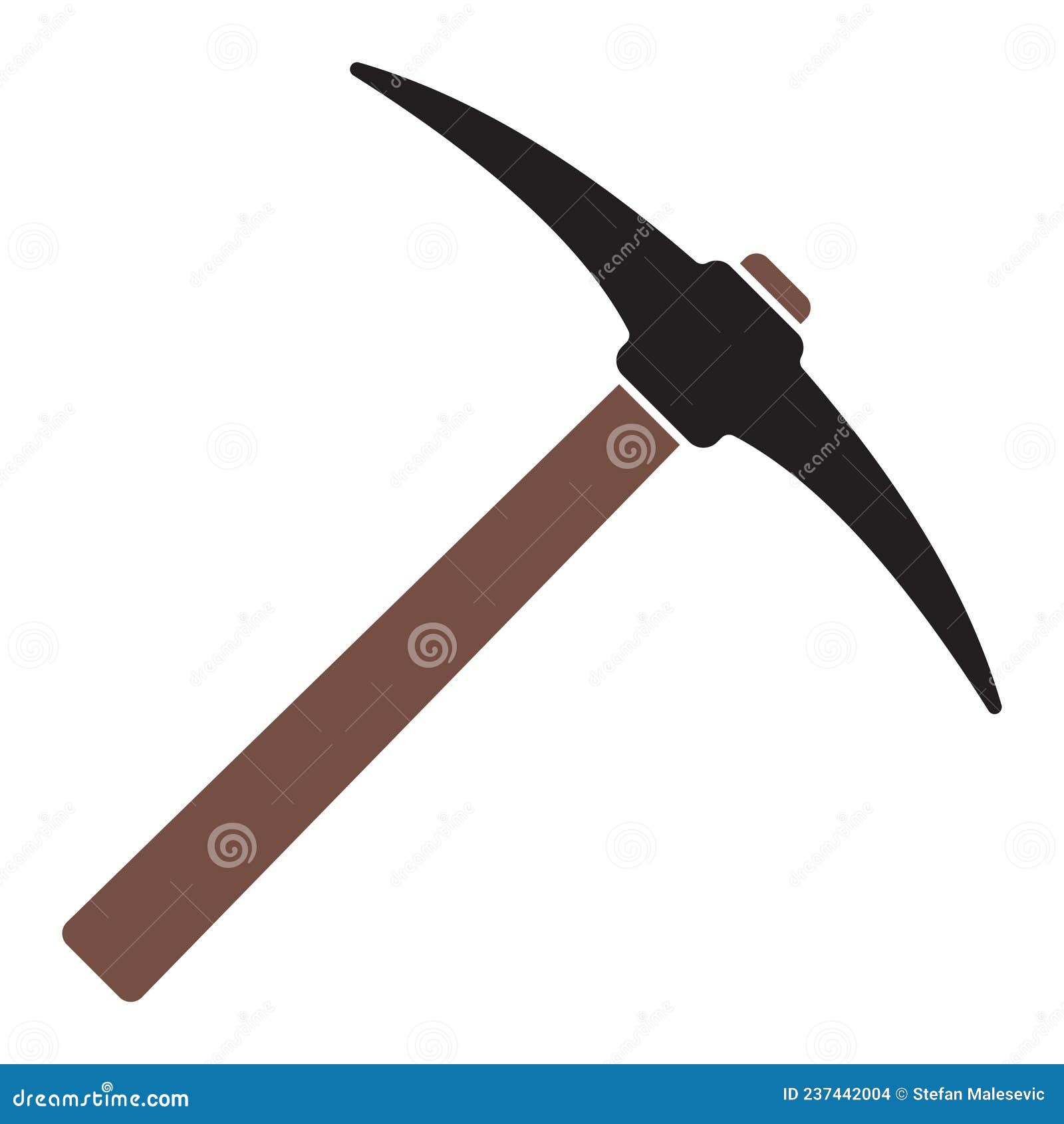 Pickaxe sign stock vector. Illustration of element, pickax - 237442004