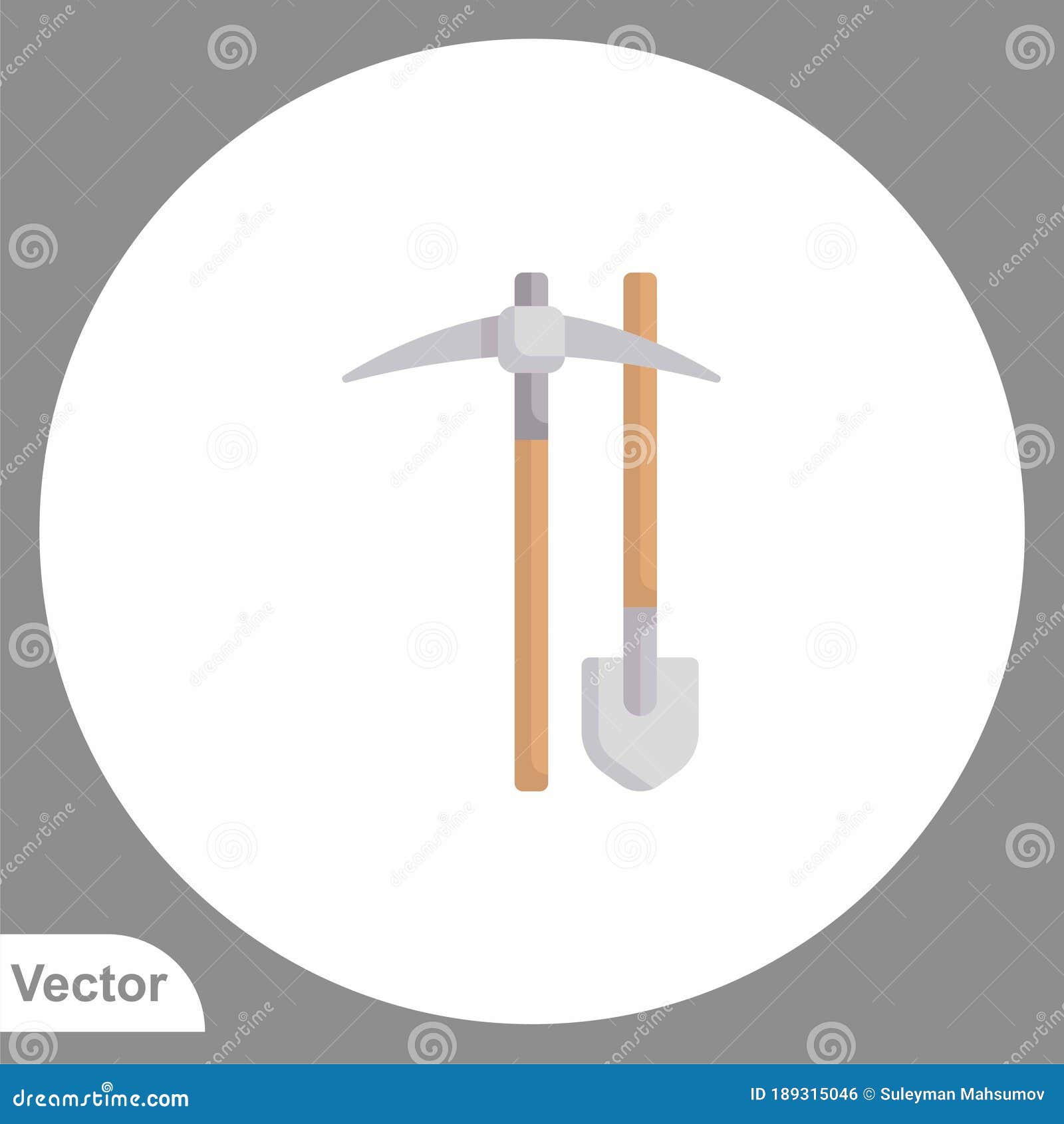 Pickaxe Vector Icon Sign Symbol Stock Vector - Illustration of pickaxe ...