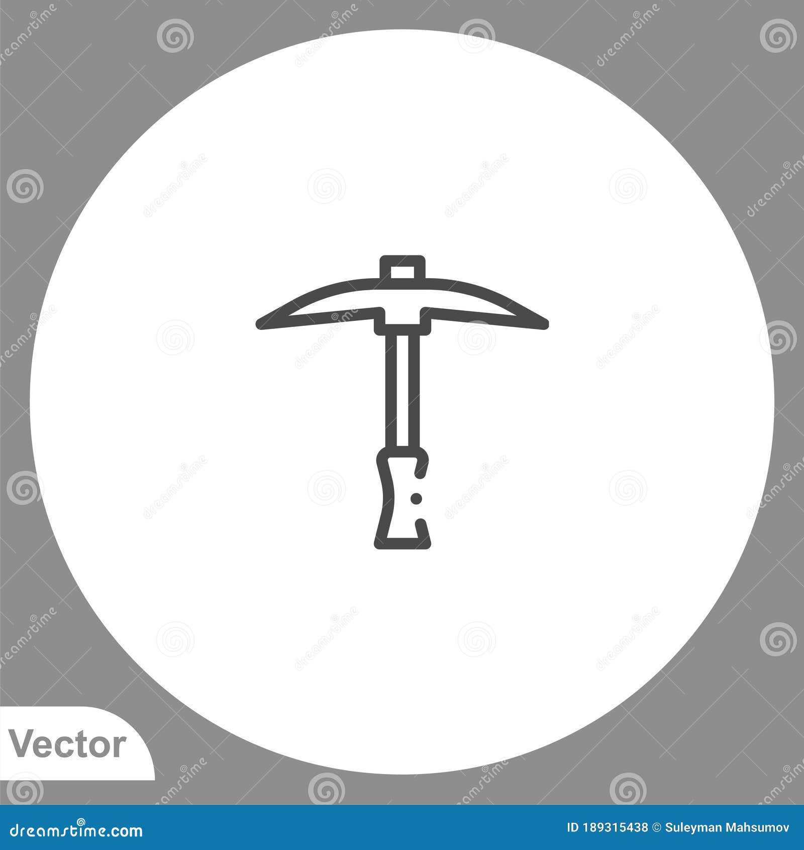 Pickaxe Vector Icon Sign Symbol Stock Vector - Illustration of object ...