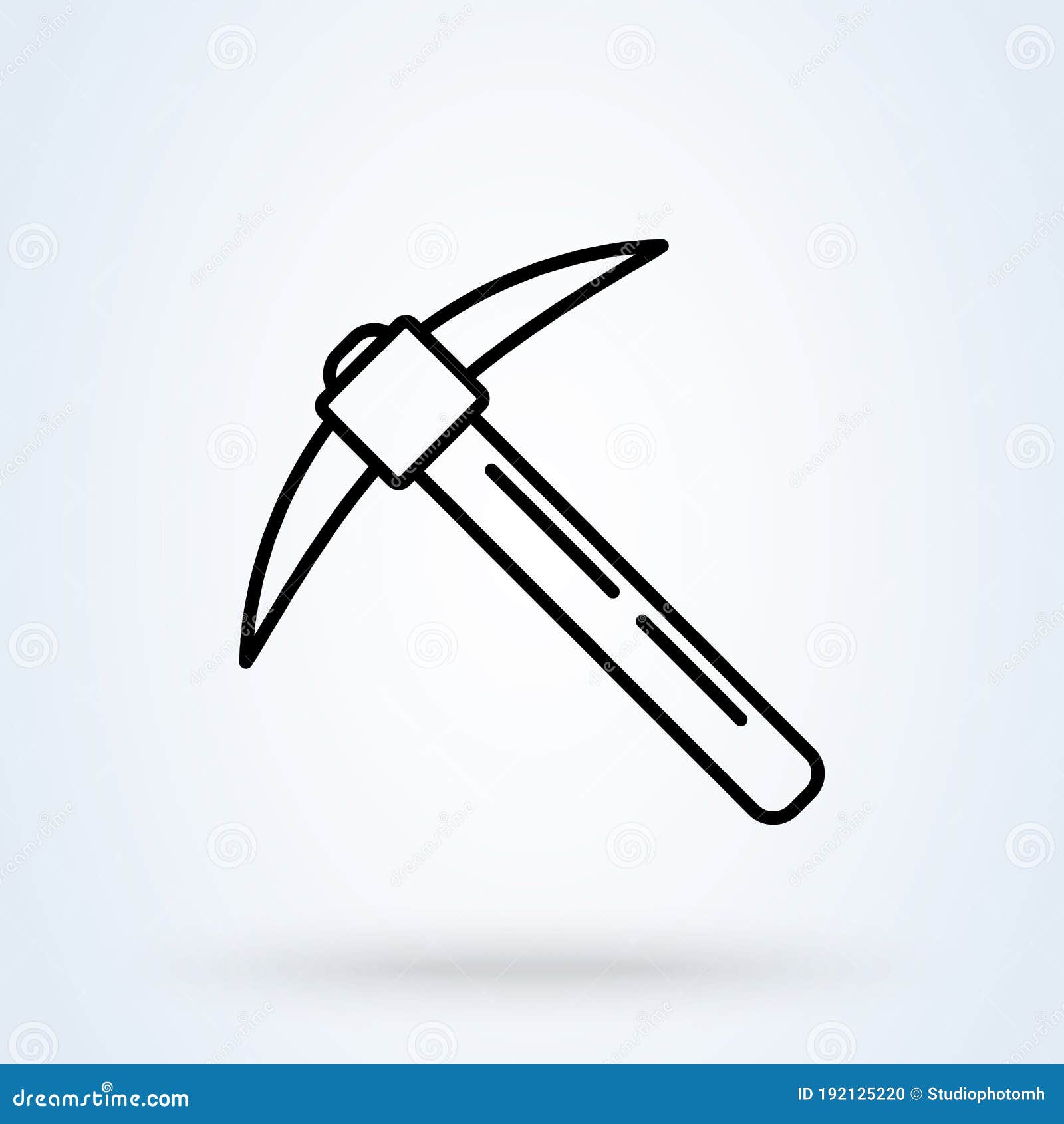 Pickaxe. Vector Simple Modern Icon Design Illustration Stock Vector ... Pickaxe. Vector Simple Modern Icon Design Illustration Stock Vector ...