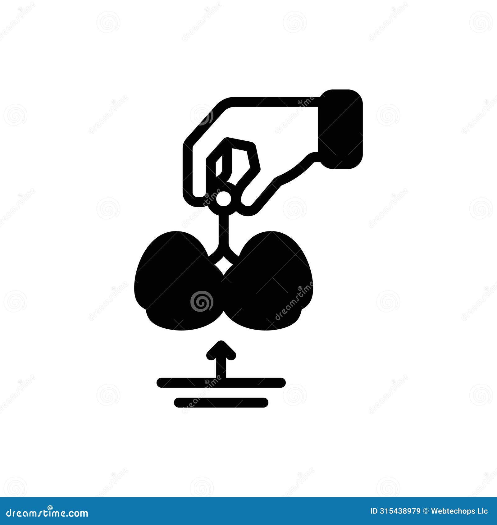 Black Solid Icon for Picked, Picking Up and Harvest Stock Illustration ...