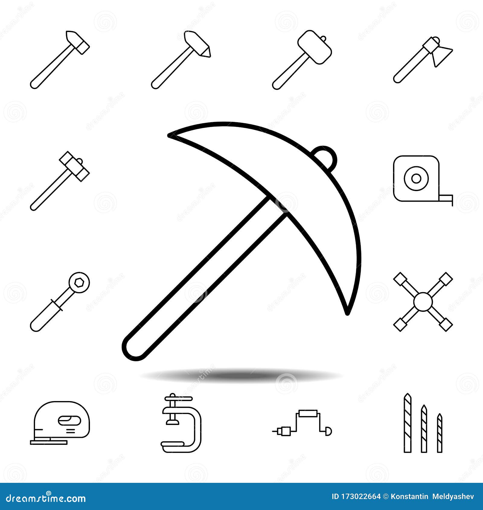 Picket Icon. Simple Thin Line, Outline Vector Element of Construction ...