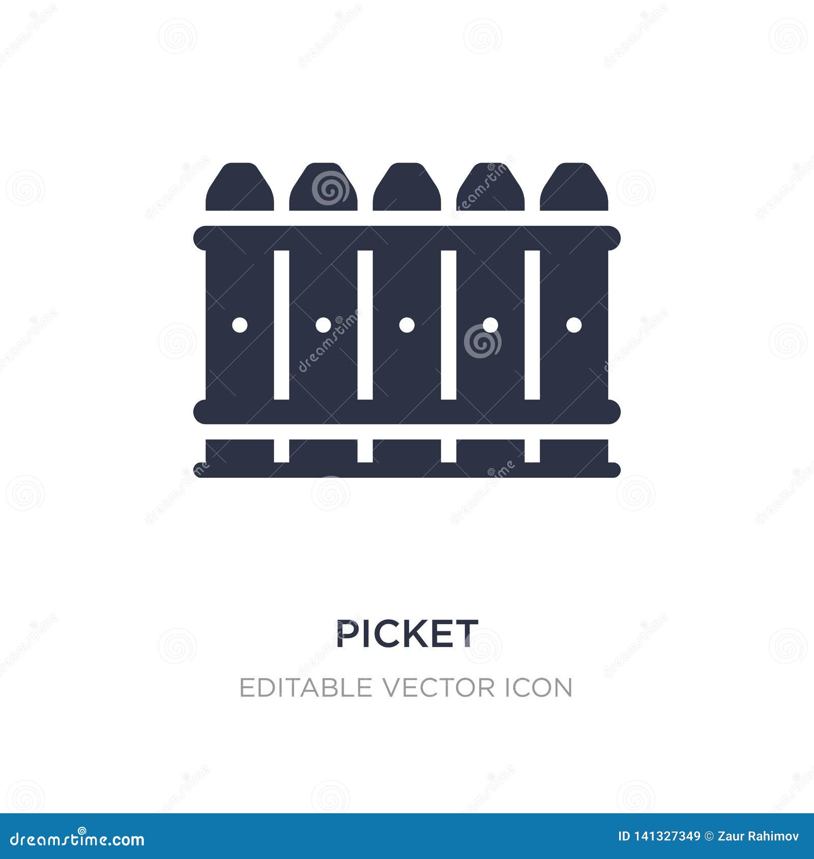 Picket Icon On White Background. Simple Element Illustration From ...