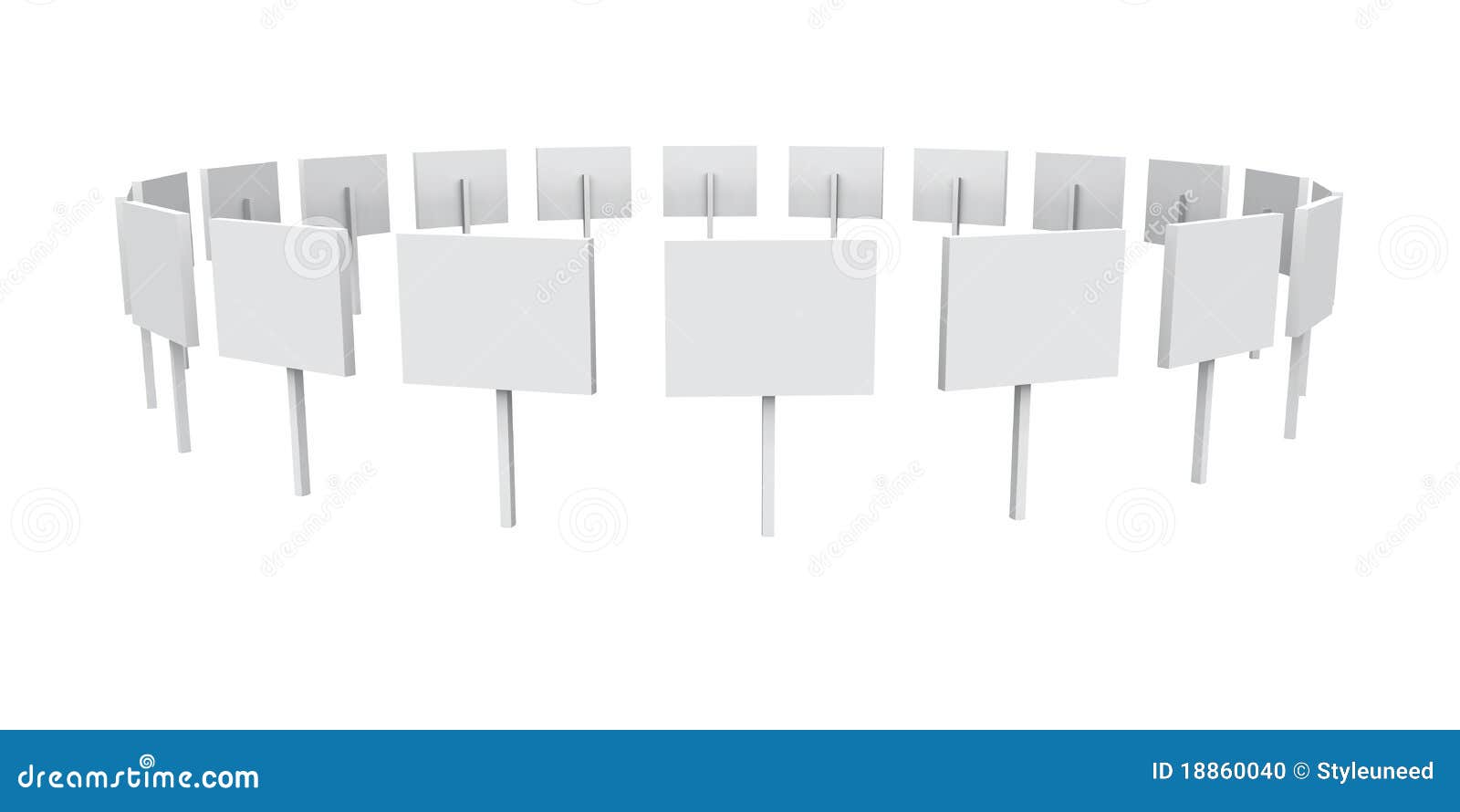 Picket Signs Circle Stock Illustrations – 18 Picket Signs Circle Stock ...