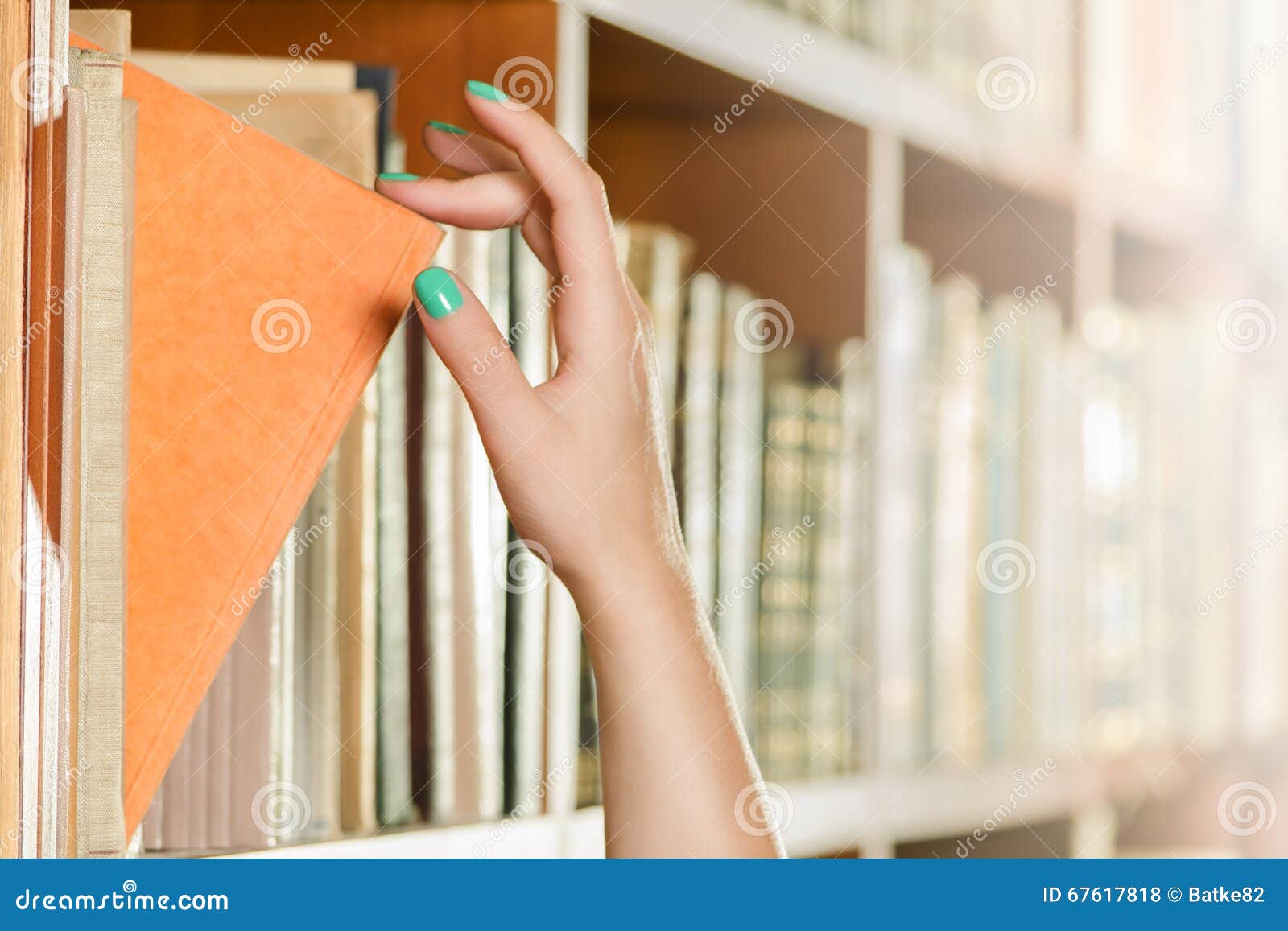Picking a book stock photo. Image of horizontal, hand - 67617818
