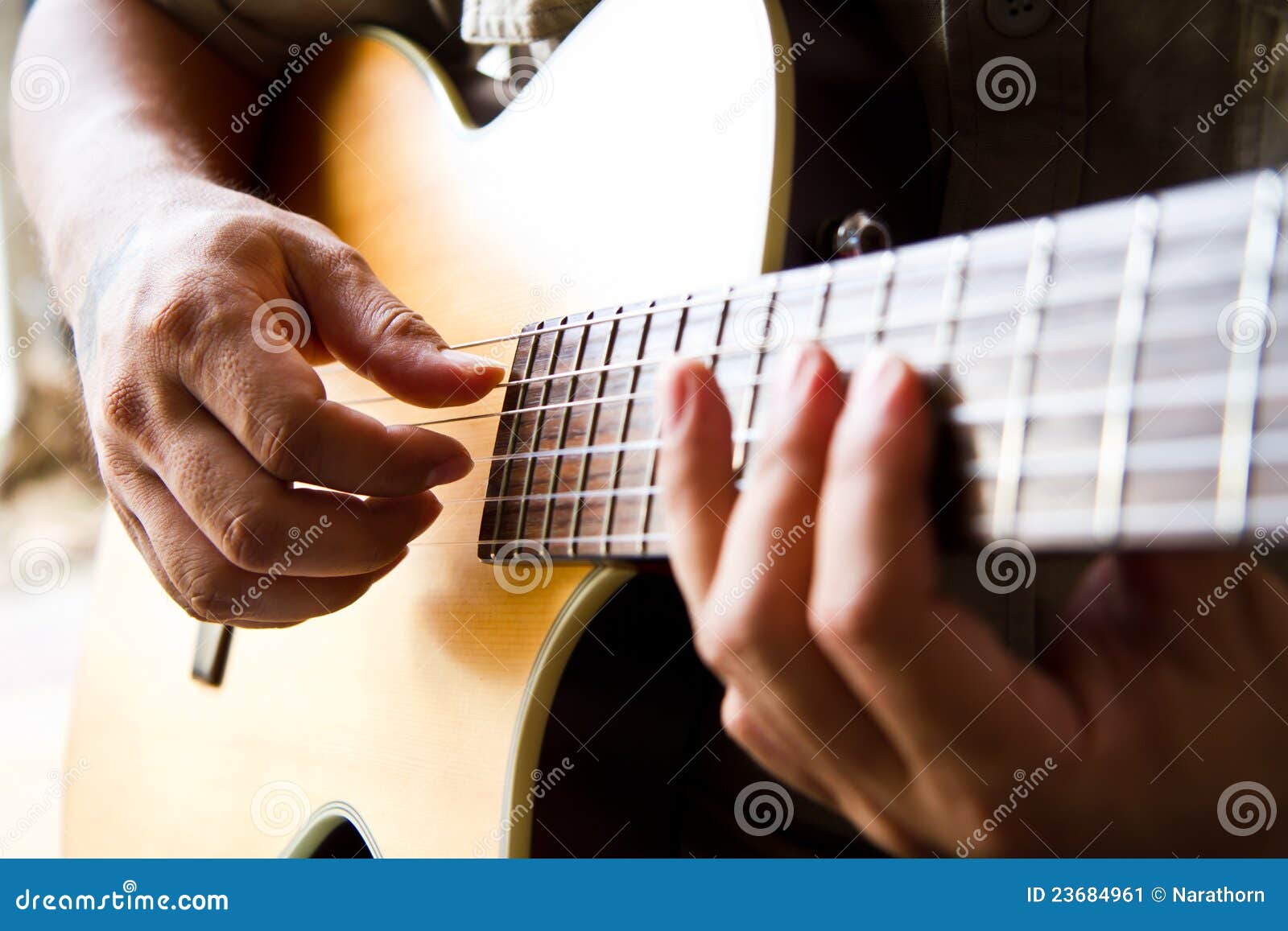 Picking Style Playing Guitar Right Hand Stock Image - Image of musician ...