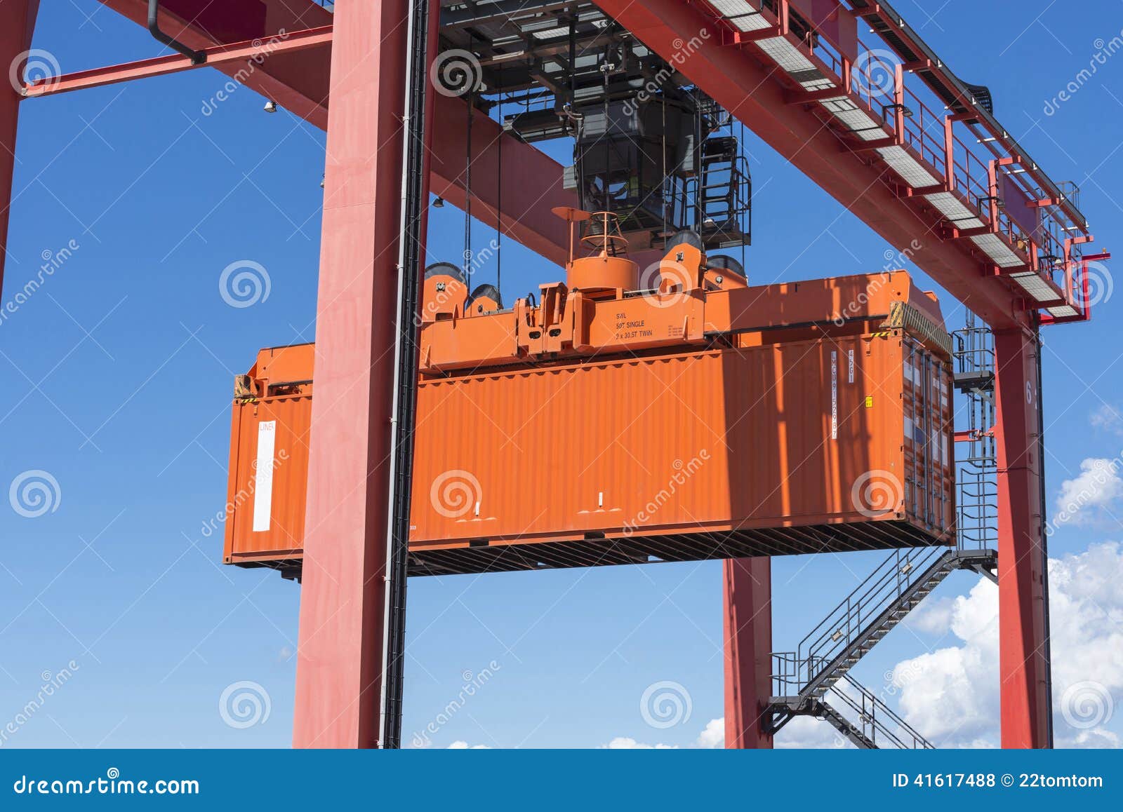 Picking-up of containers stock photo. Image of barcelona - 41617488