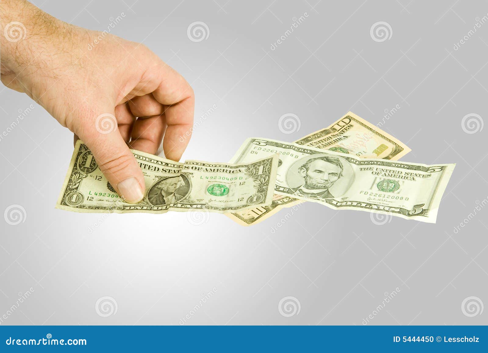 Picking up dollar notas stock photo. Image of success - 5444450