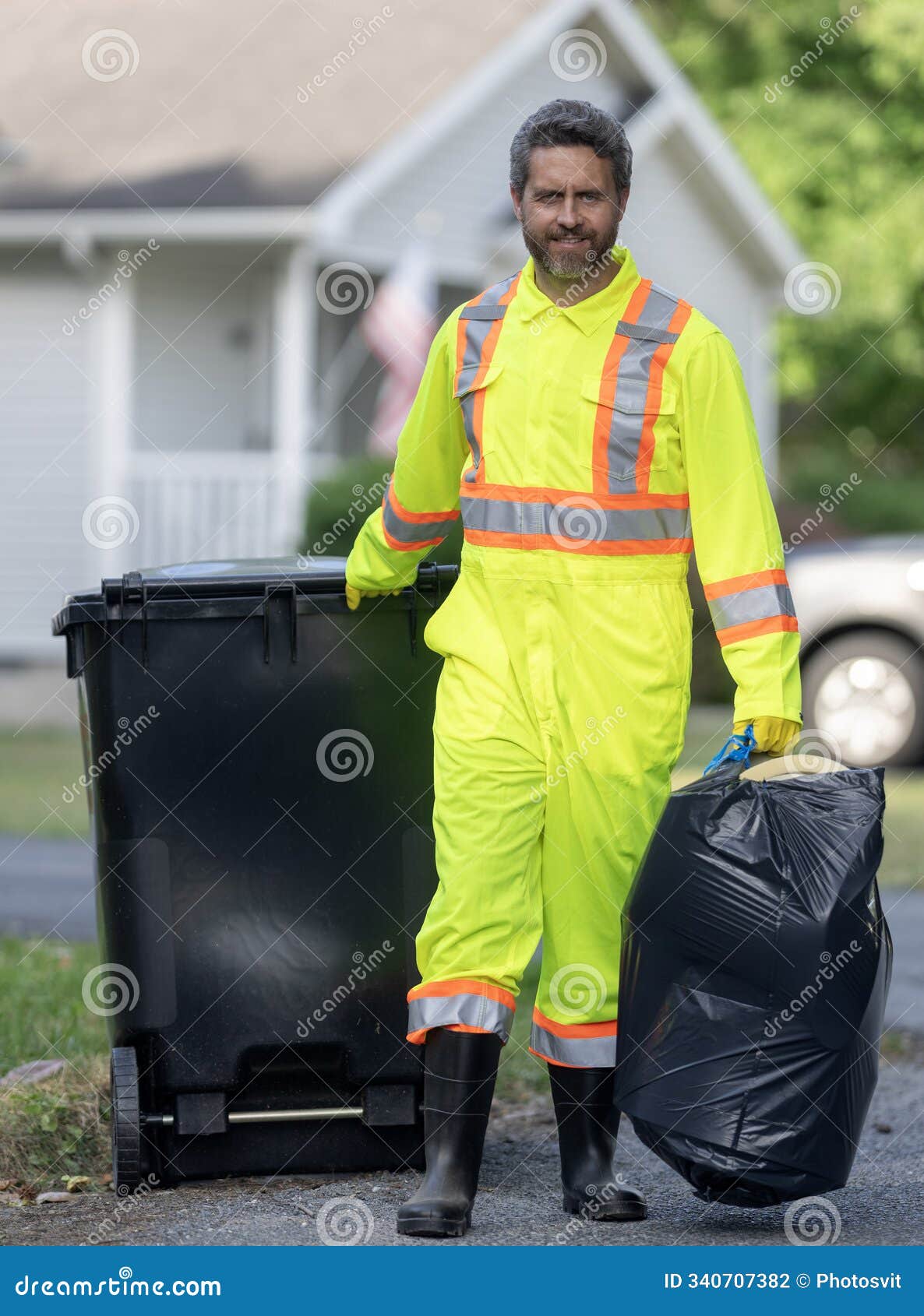 Picking Up Garbage Plastic for Cleaning. Keeping Garbage Plastic into ...