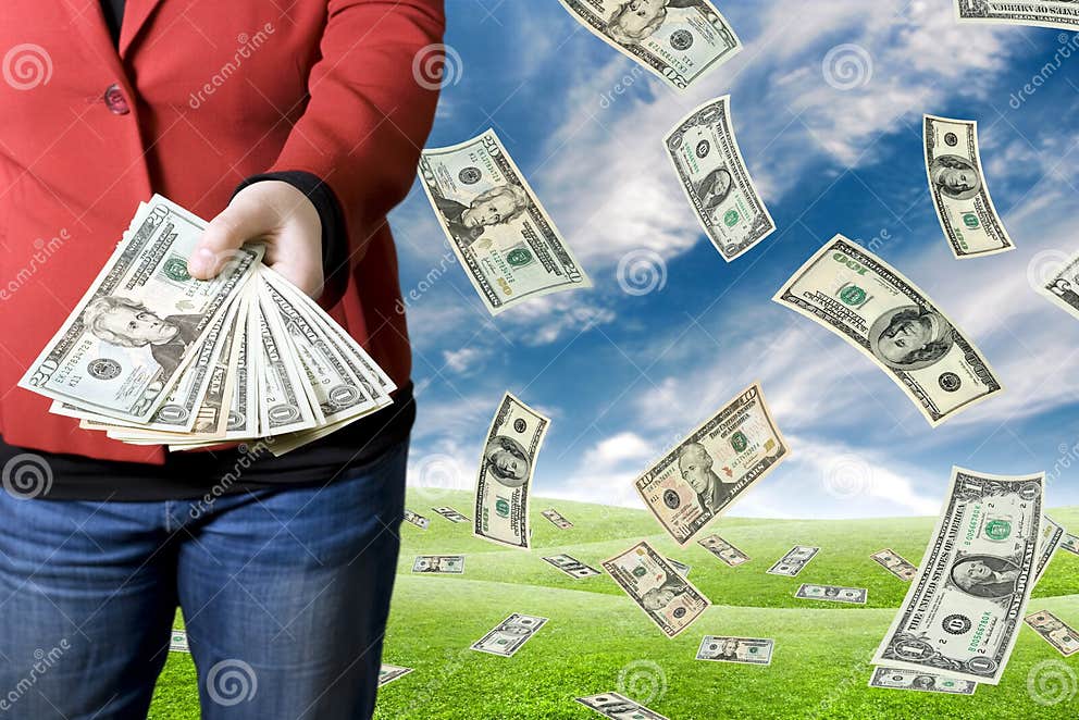 Picking up money stock photo. Image of economy, checking - 3888124