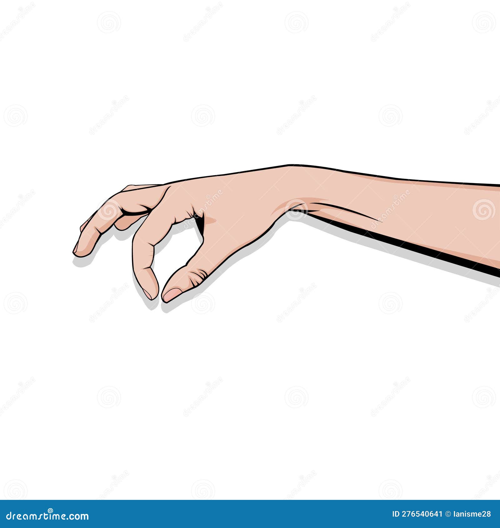 Vector Illustration of a Hand Picking Up Something Stock Vector ...