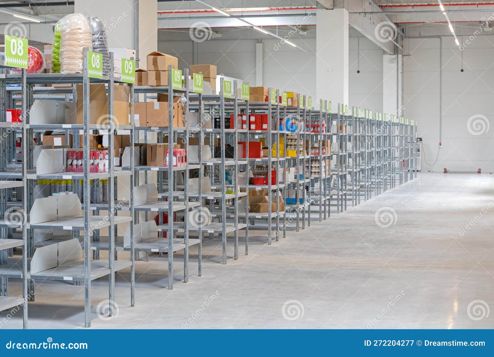 Picking Warehouse Shelves stock image. Image of goods - 272204277