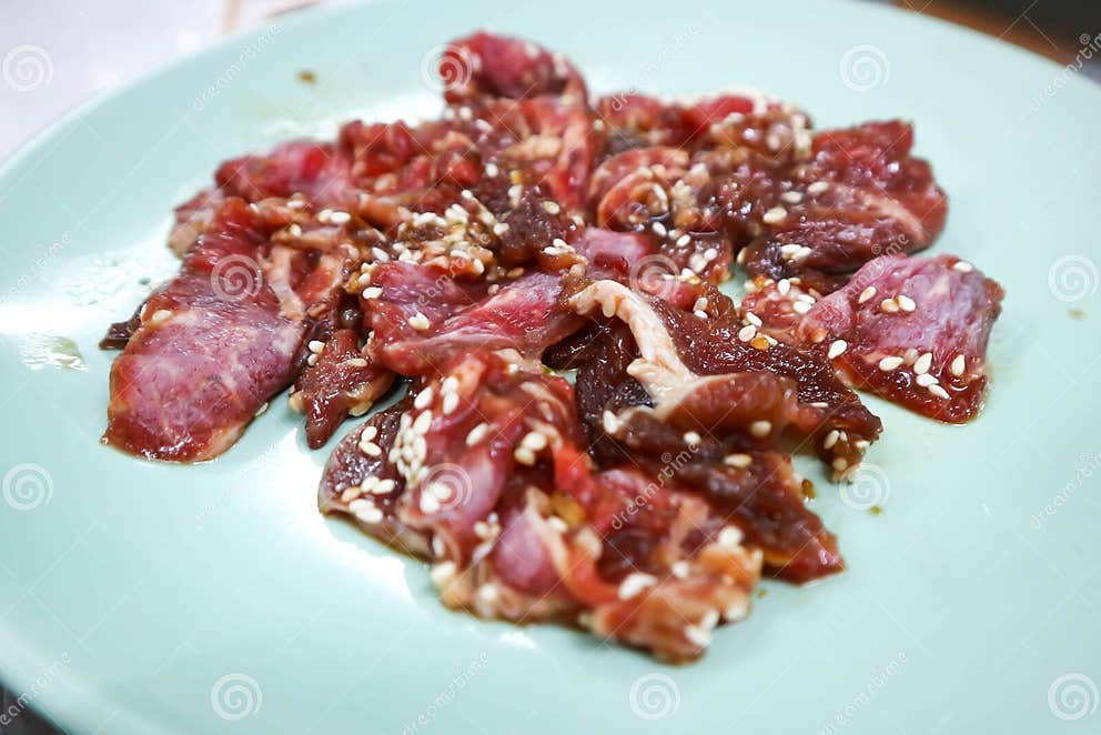 Pickle beef, raw beef stock photo. Image of ferment - 155003410