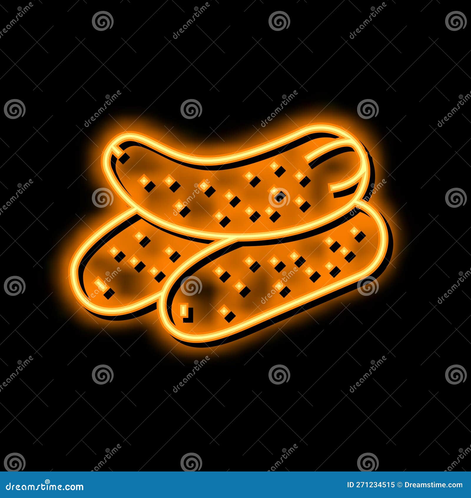 Pickle Cucumber Neon Glow Icon Illustration Stock Vector - Illustration ...