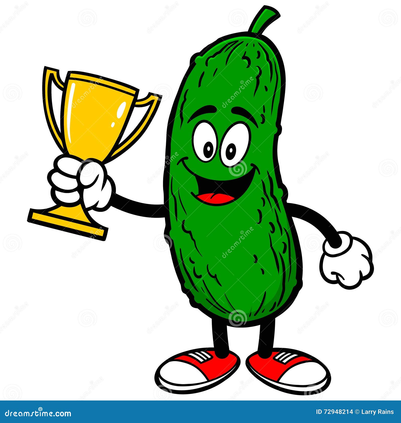 Pickle with Trophy stock illustration. Illustration of trophy - 72948214