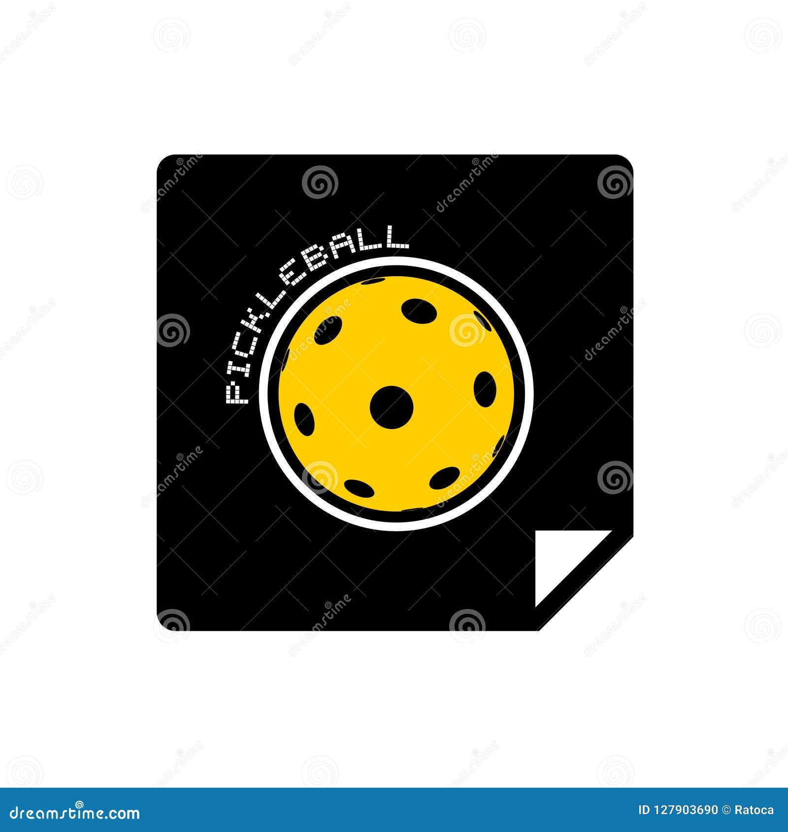 Pickleball flat icon stock vector. Illustration of competitive - 127903690