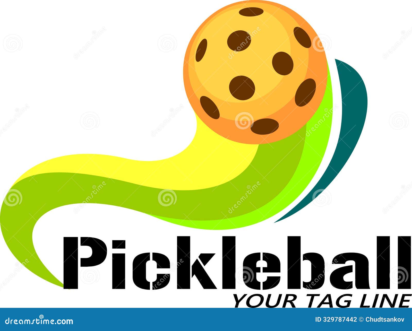 PickleBall Graphic Logo Design Vector Illustration | CartoonDealer.com ...