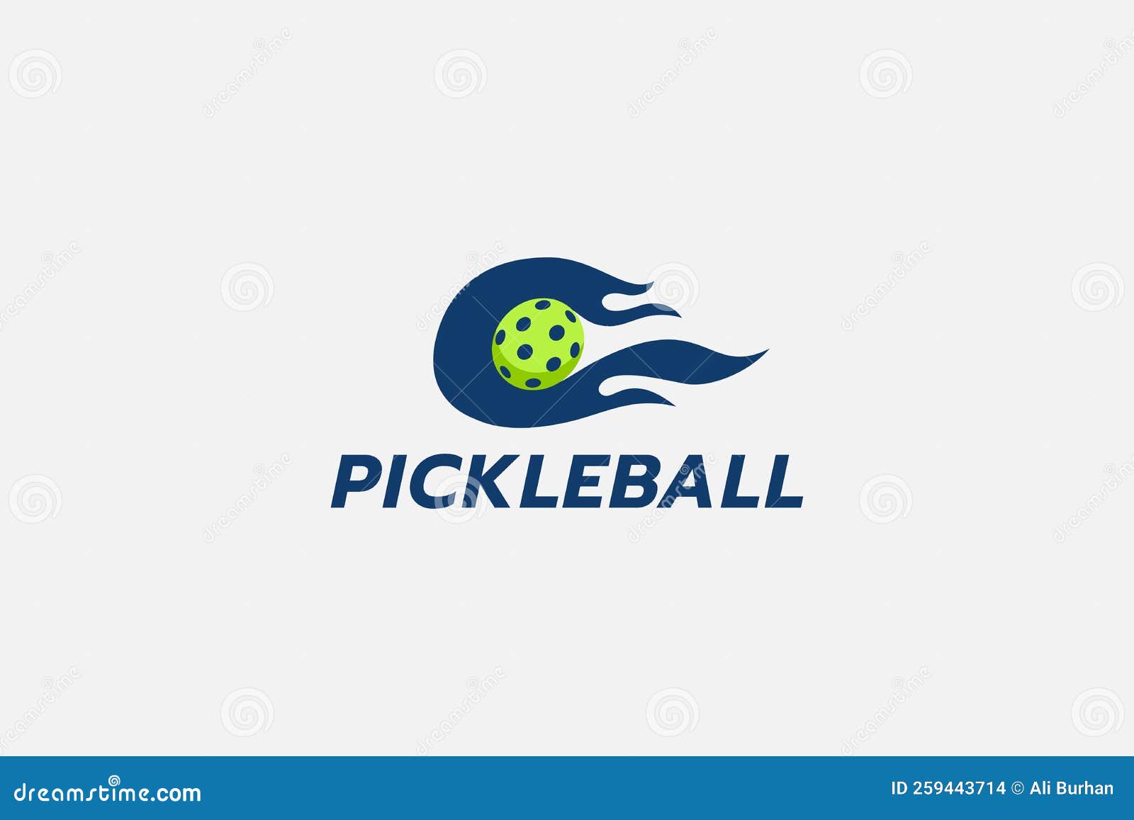 Pickleball Logo with a Combination of Pickleball, Letter C, and Fire ...