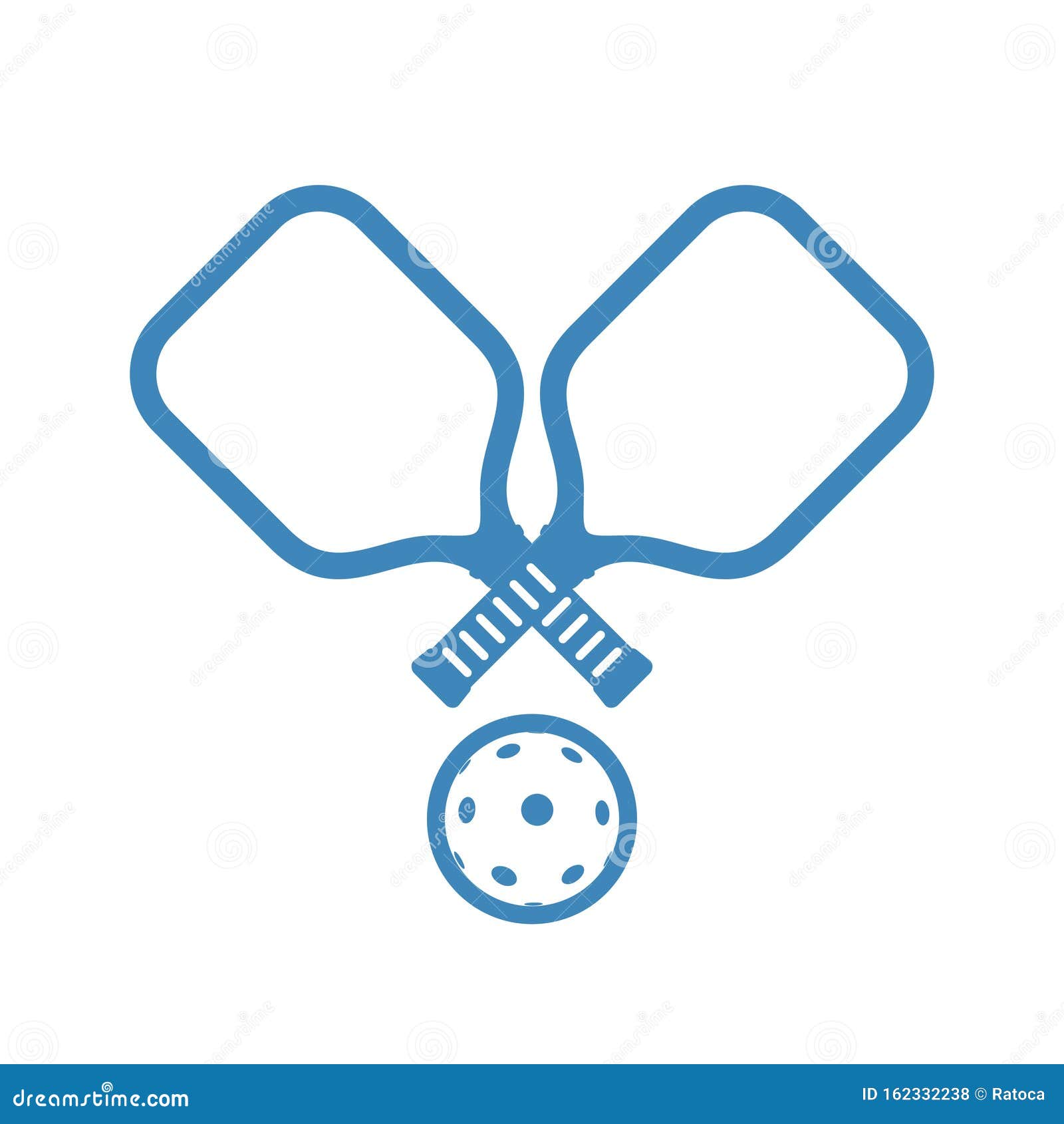 Pickleball sport symbol stock vector. Illustration of club - 162332238