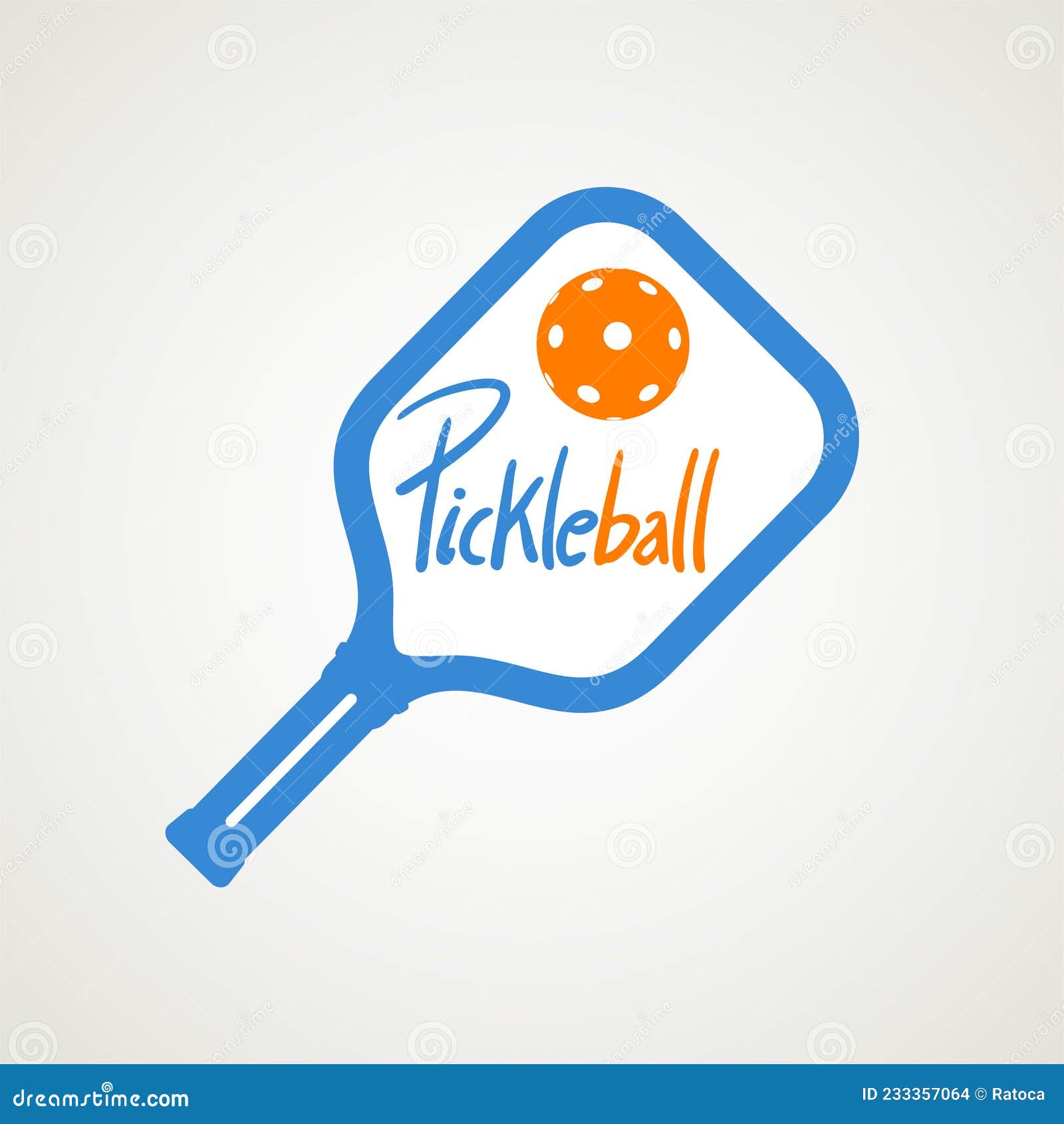 Pickleball sport symbol stock vector. Illustration of racquet - 233357064