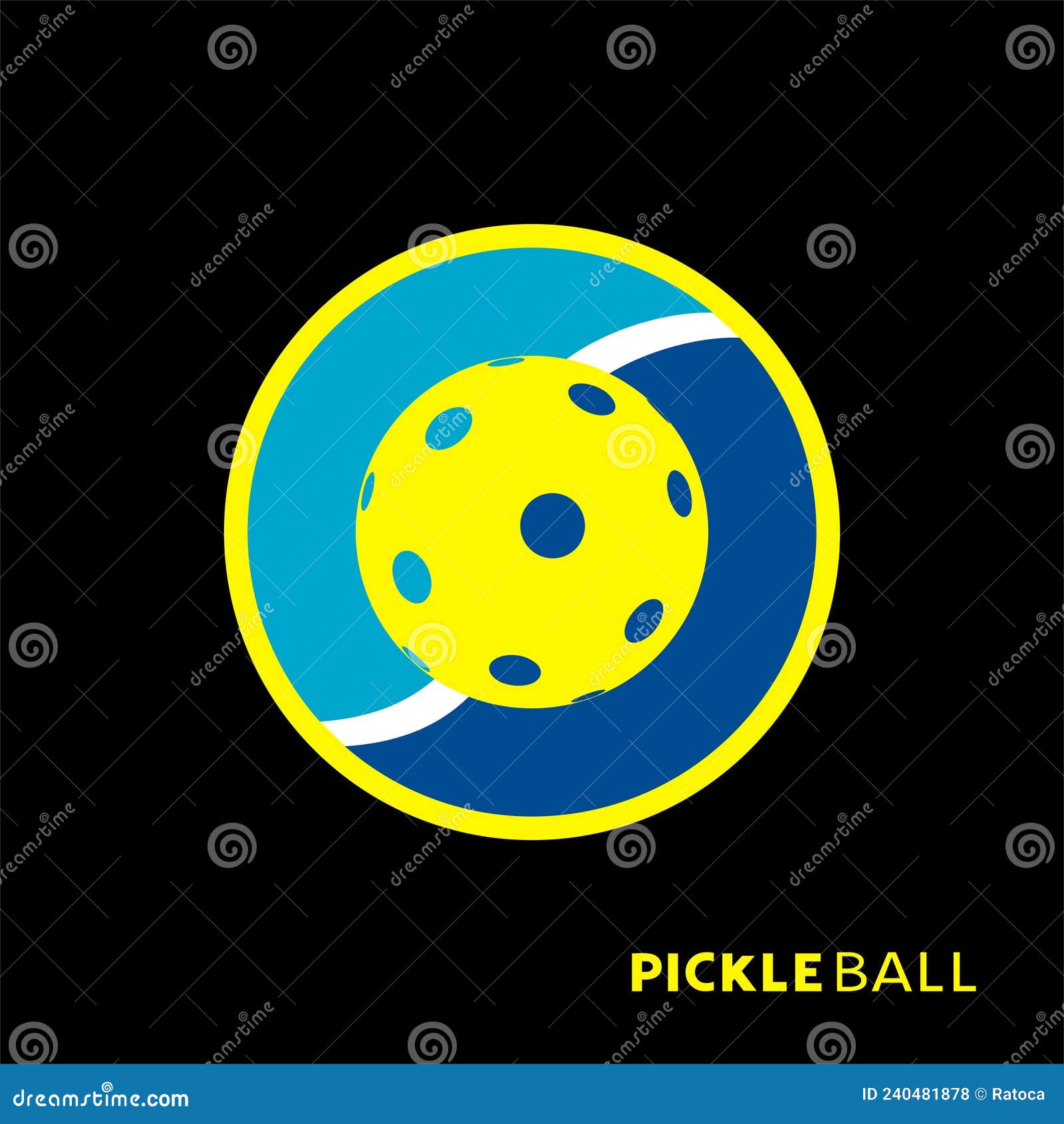Pickleball sport symbol stock vector. Illustration of design - 240481878