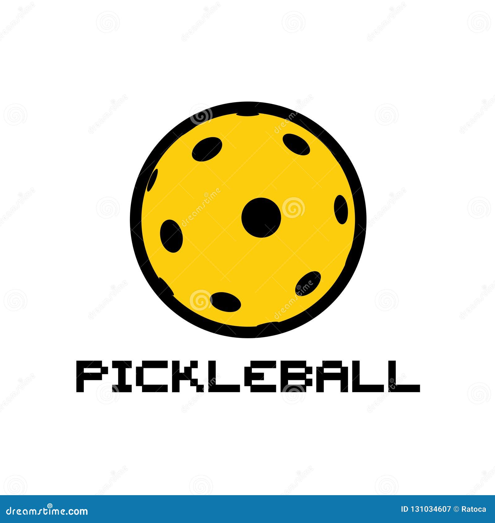 Pickleball symbol design stock vector. Illustration of symbol - 131034607