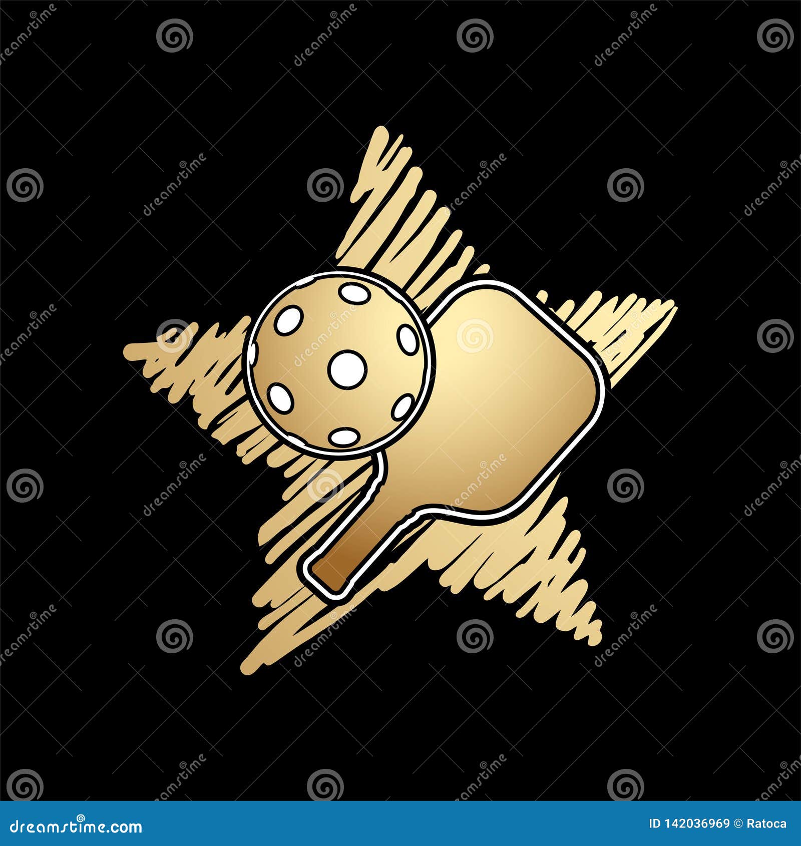 Pickleball symbol design stock vector. Illustration of equipment ...