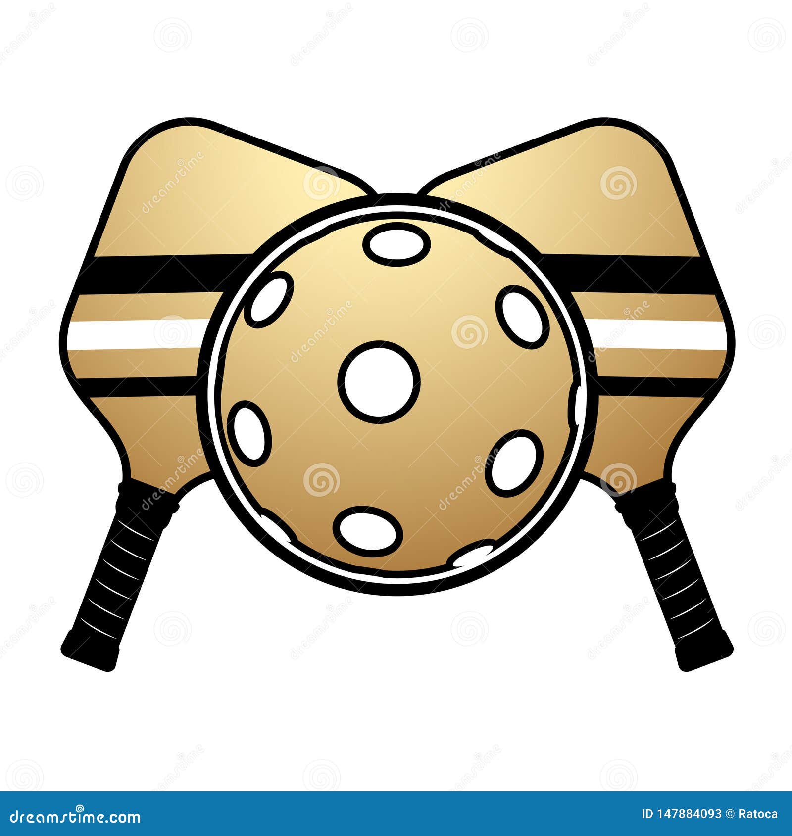 Pickleball symbol design stock vector. Illustration of game - 147884093