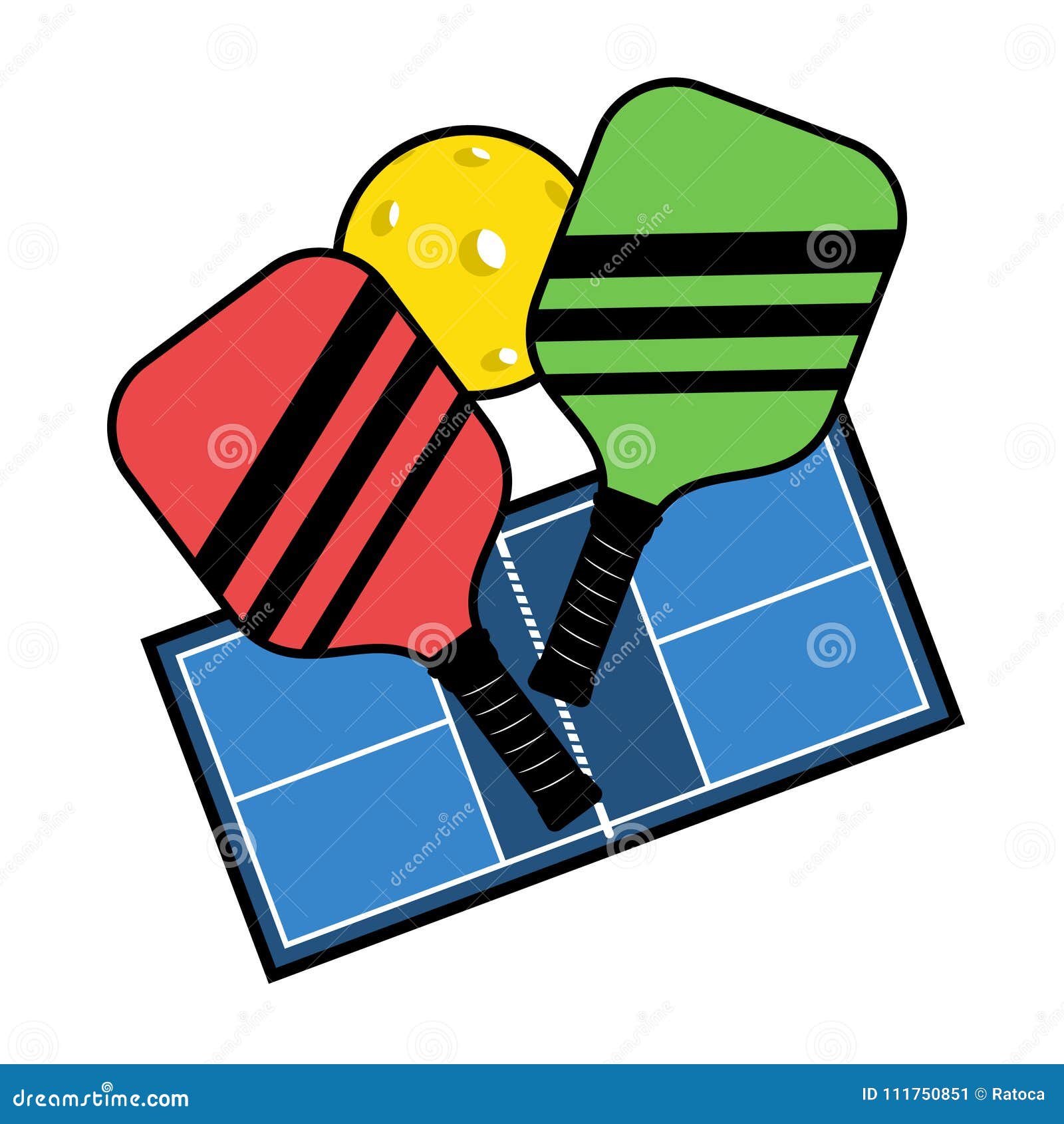 Pickleball symbol design stock vector. Illustration of paddles - 111750851