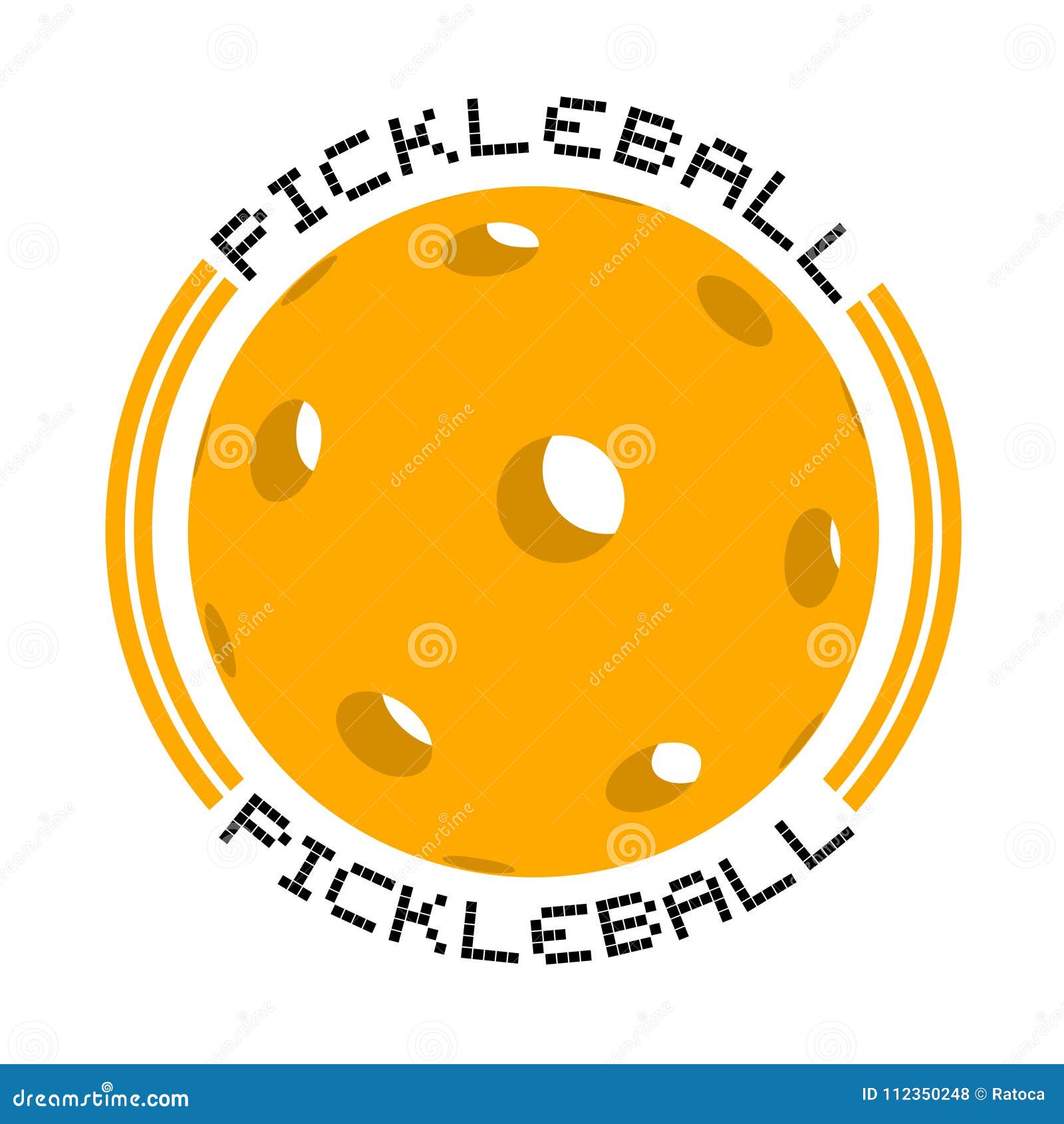 Pickleball symbol design stock vector. Illustration of design - 112350248