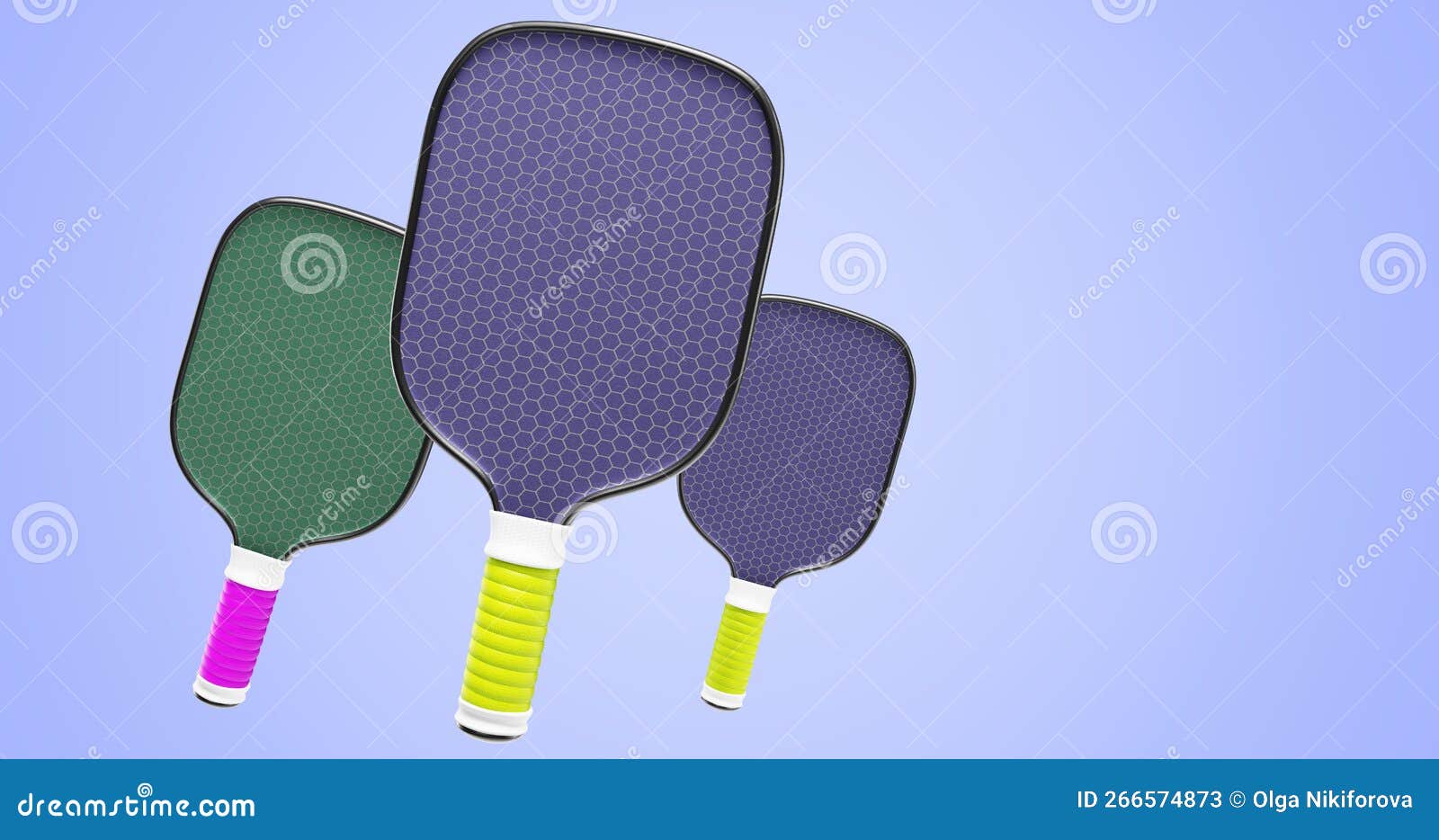 Two Pickleball Paddles And A Plastic Ball On The Nets Of The Court ...