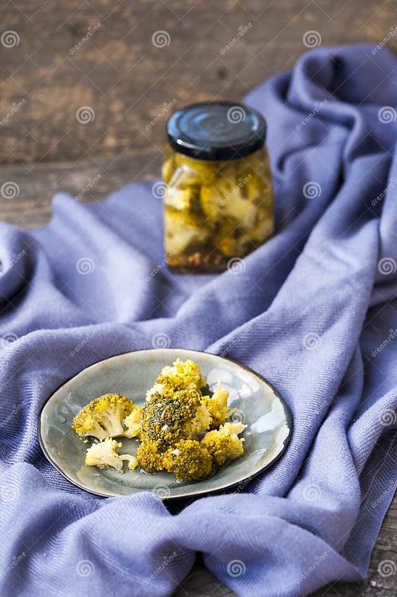 Pickled broccoli stock image. Image of fermentation, marinated - 78144315