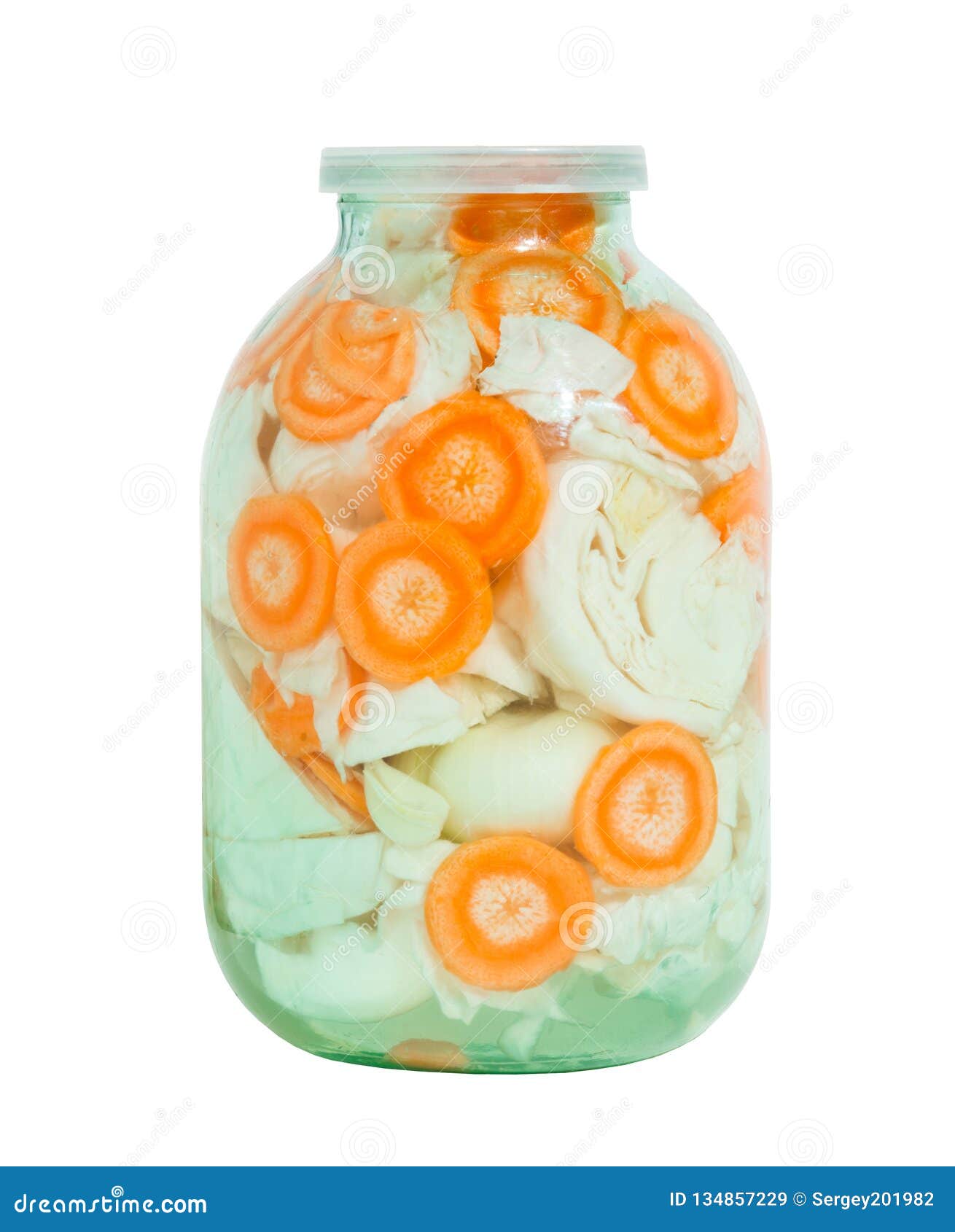 Pickled cabbage in a jar stock image. Image of food - 134857229
