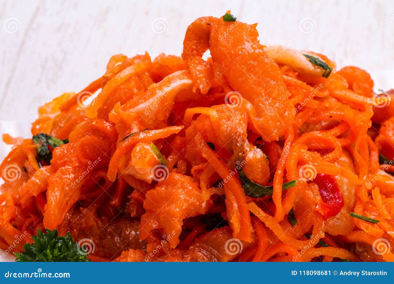 Pickled carrot with fish stock image. Image of salmon - 118098681