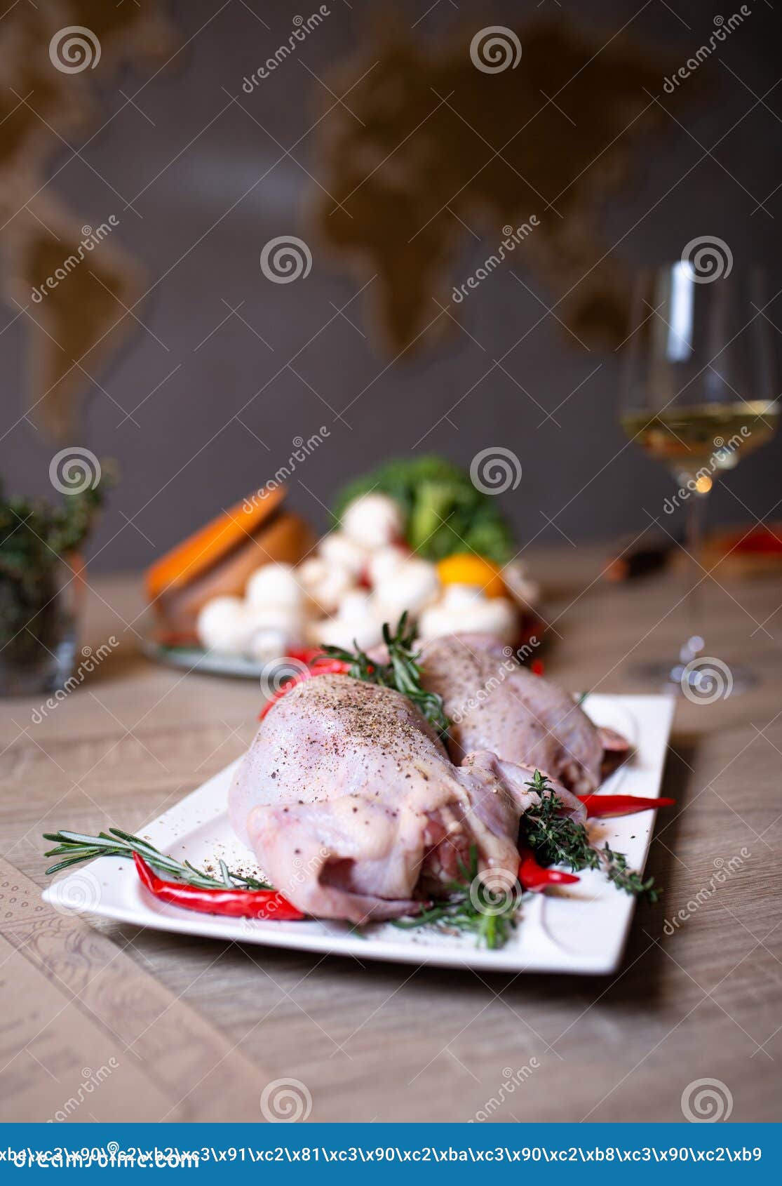 Pickled Chicken for Cooking in the Kitchen Stock Photo - Image of dish ...