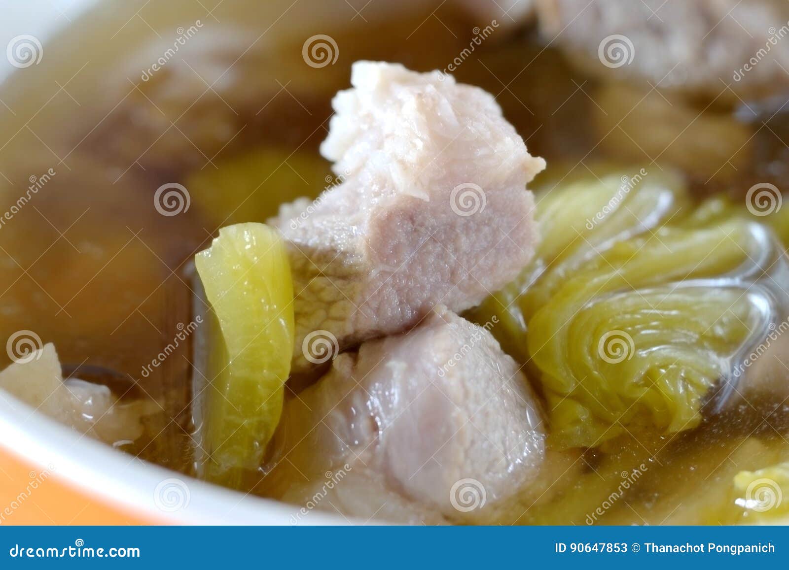 Pickled Chinese Cabbage with Pork Stock Image - Image of bowl ...