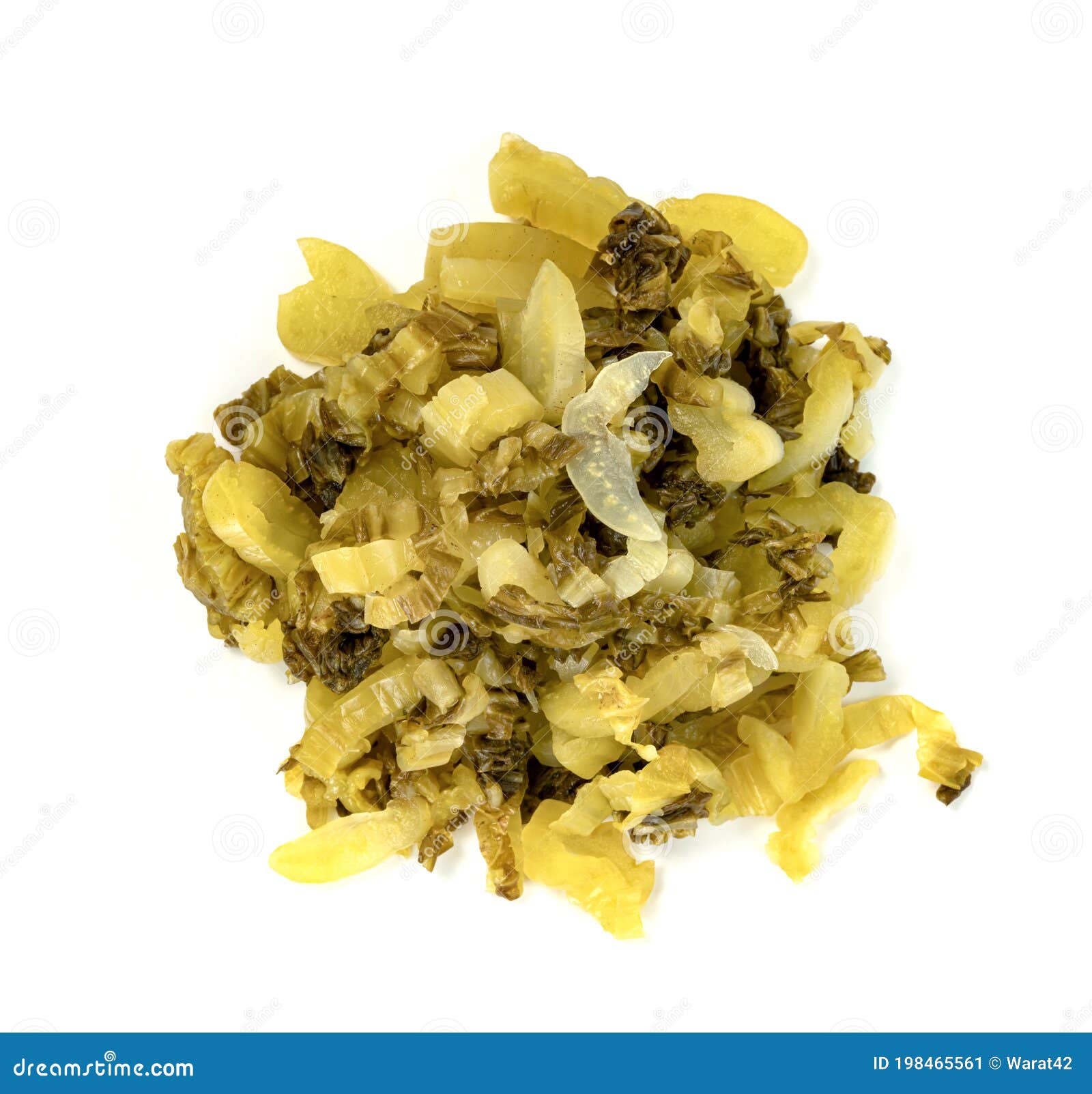 Pickled Chinese Cabbage Sliced Isolated on White Background Stock Image ...