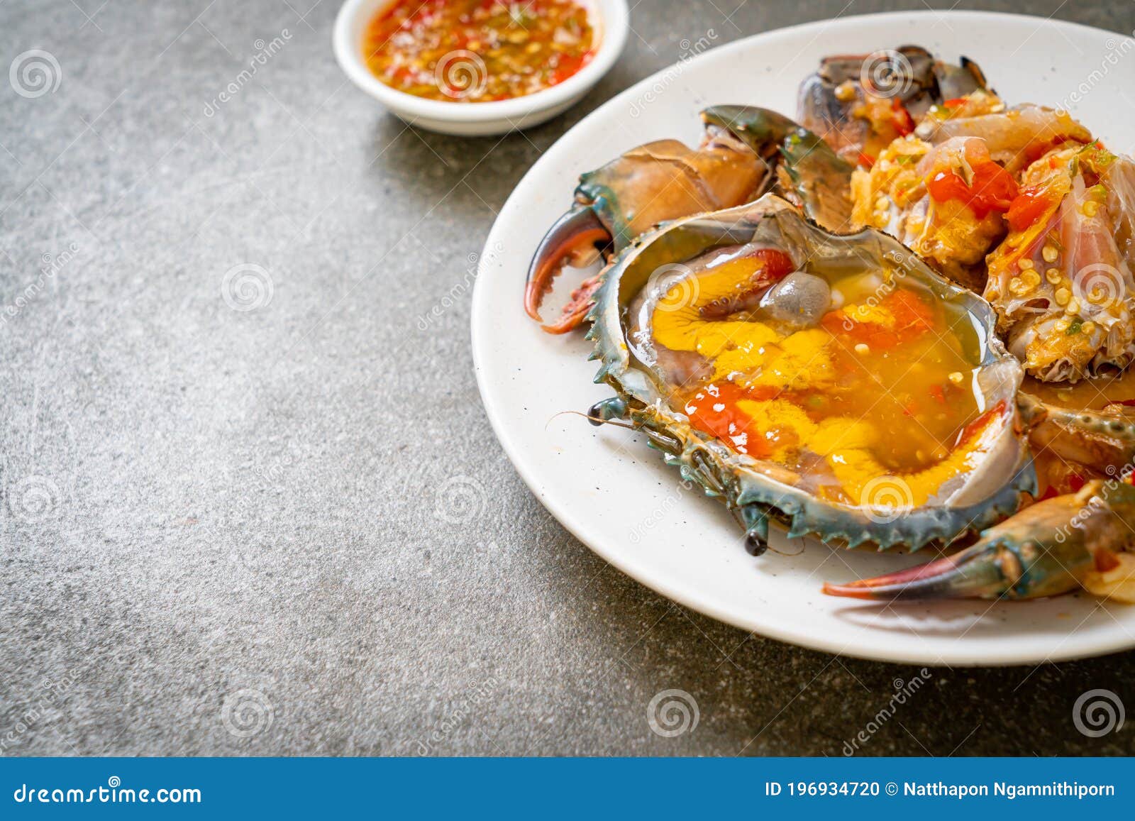 Pickled Crab Eggs with Sauce Stock Photo - Image of closeup, seafood ...