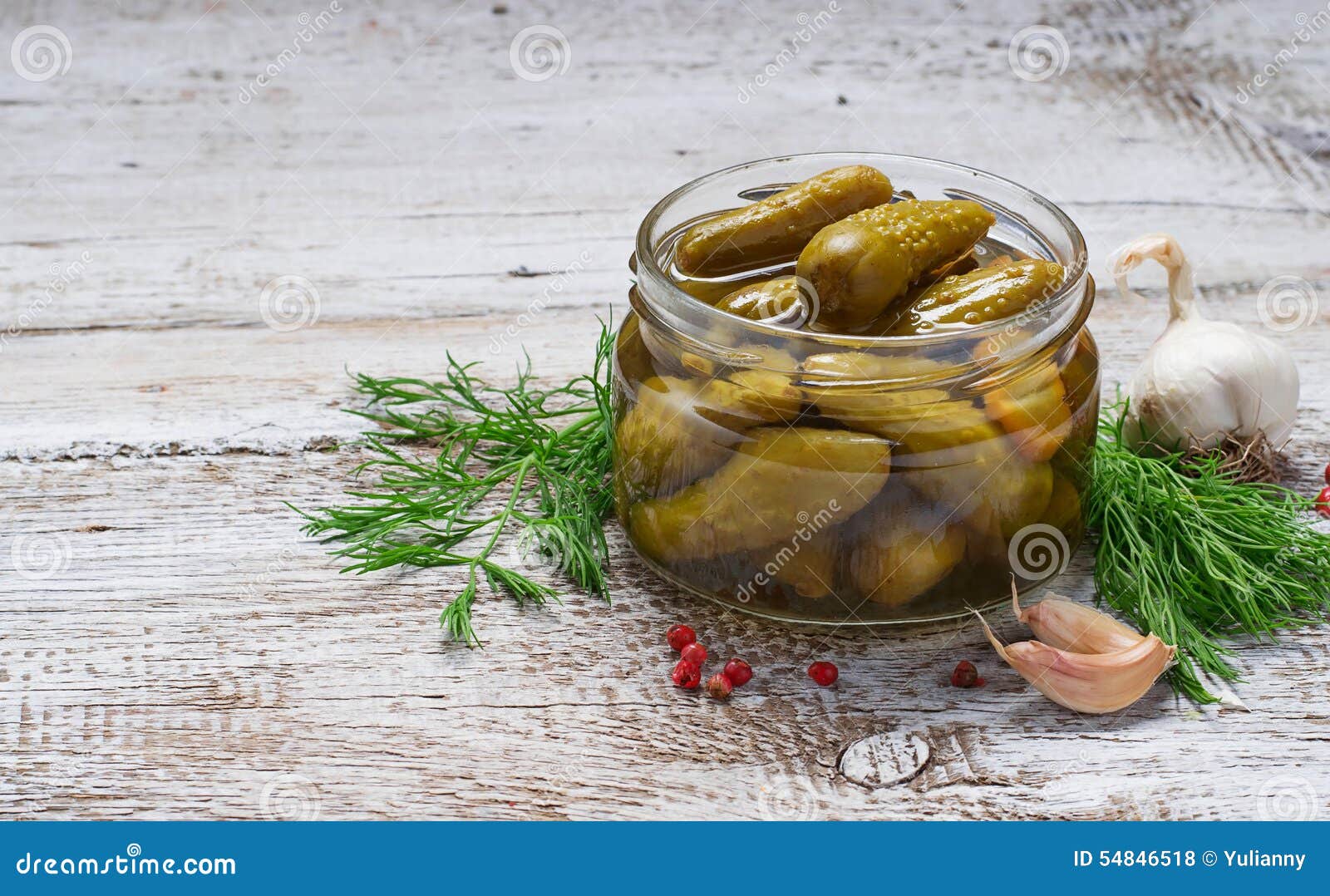 Pickled Cucumbers, Homemade Preserved in Jar Stock Photo - Image of ...