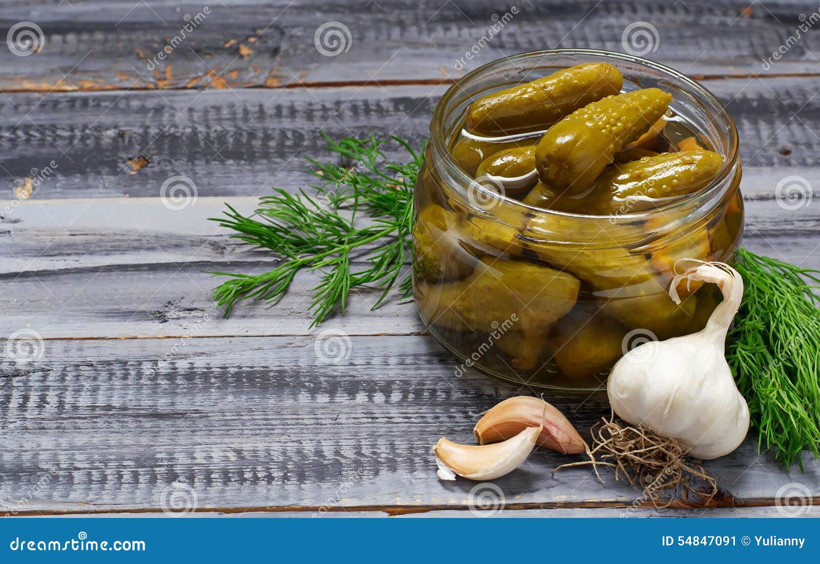 Pickled Cucumbers, Homemade Preserved in Jar Stock Image - Image of ...