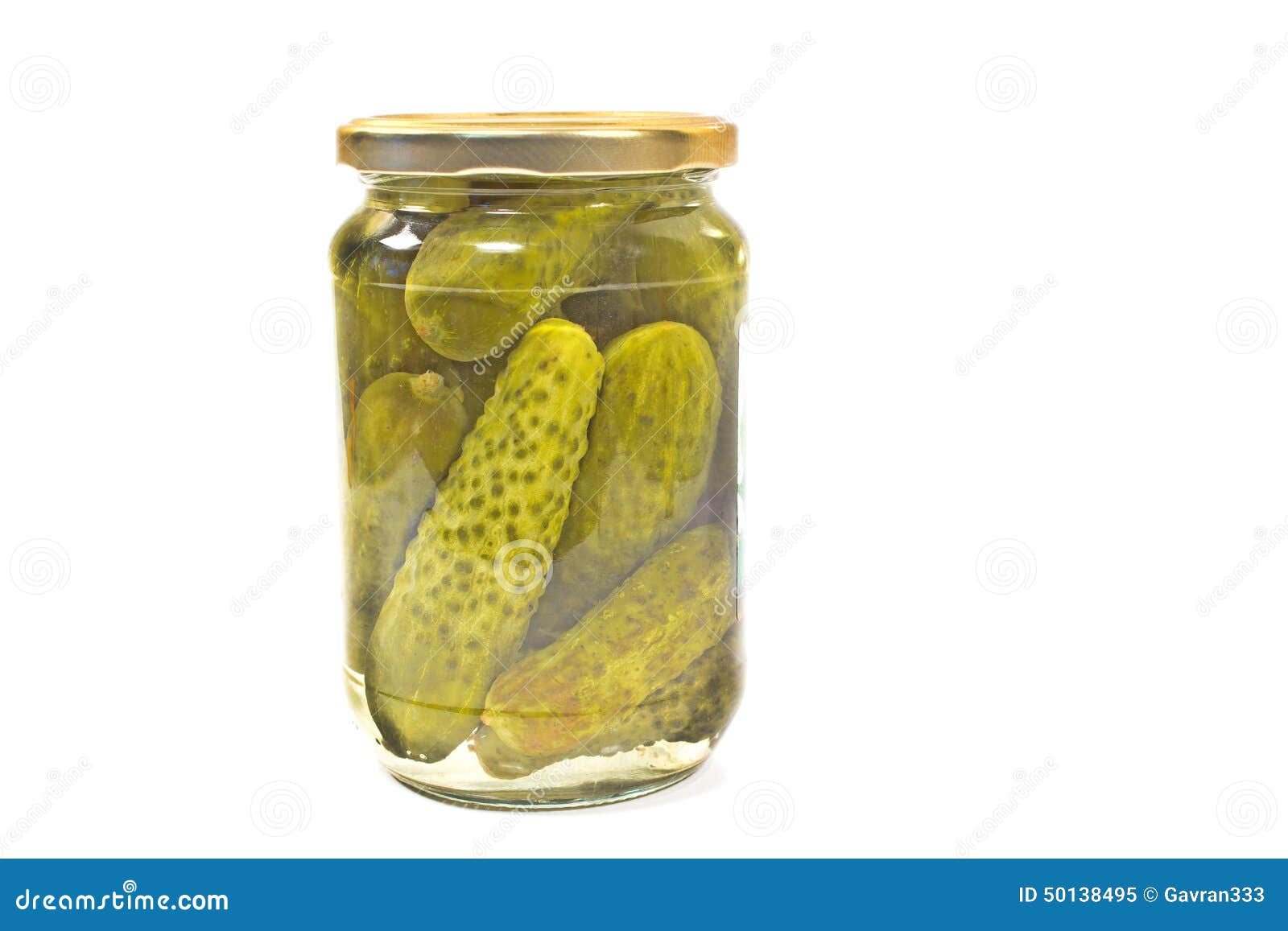 Pickled cucumbers in jar stock image. Image of marinate - 50138495
