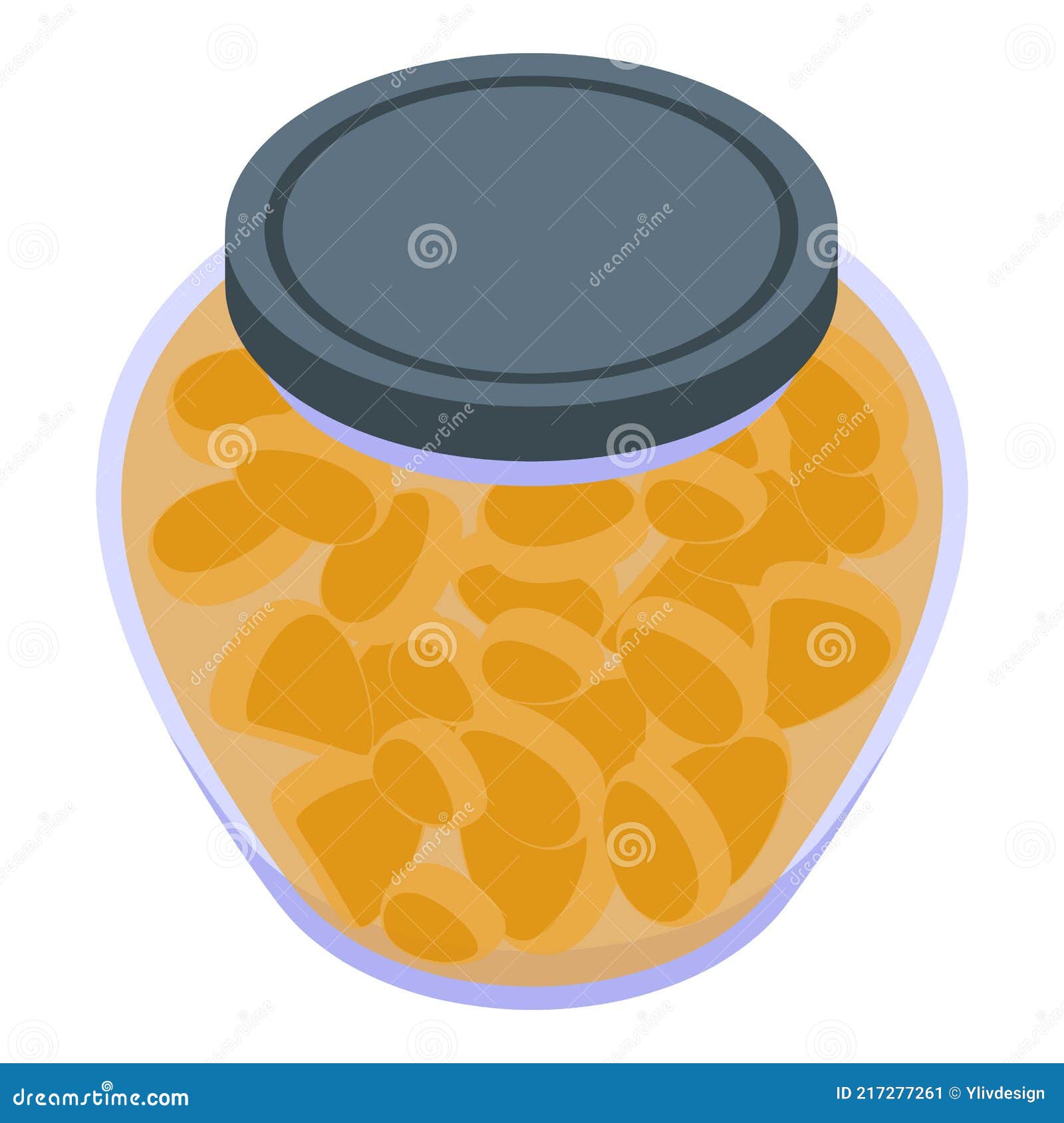 Pickled Fruits Icon, Isometric Style Stock Vector - Illustration of ...
