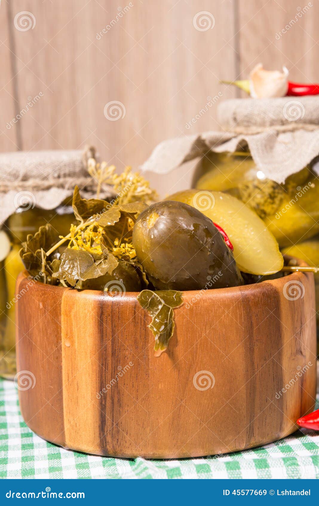 Pickled Gherkins in Glass Jars Stock Image - Image of taste, pickled ...