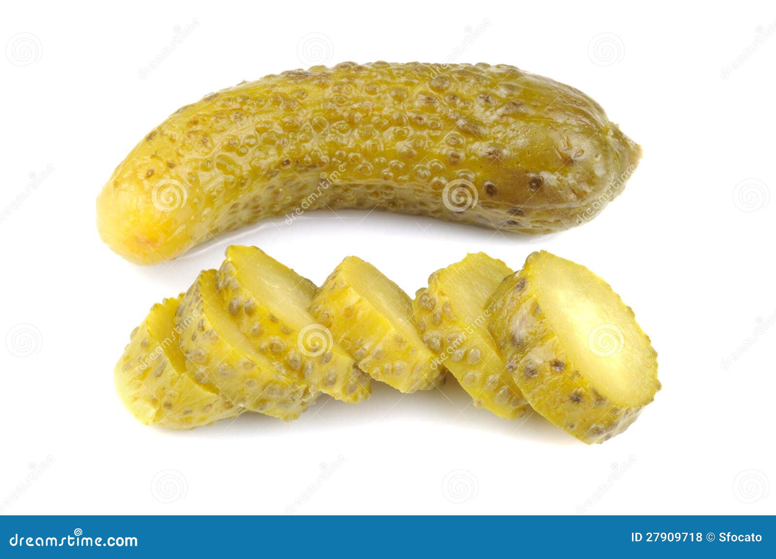 Pickled Gherkins, White Background Stock Photo - Image of gherkin ...