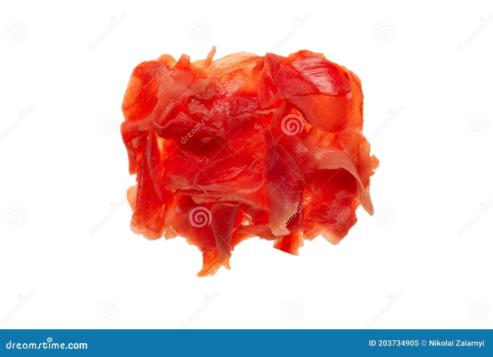 Pickled Ginger Isolated on White Background Stock Image - Image of ...