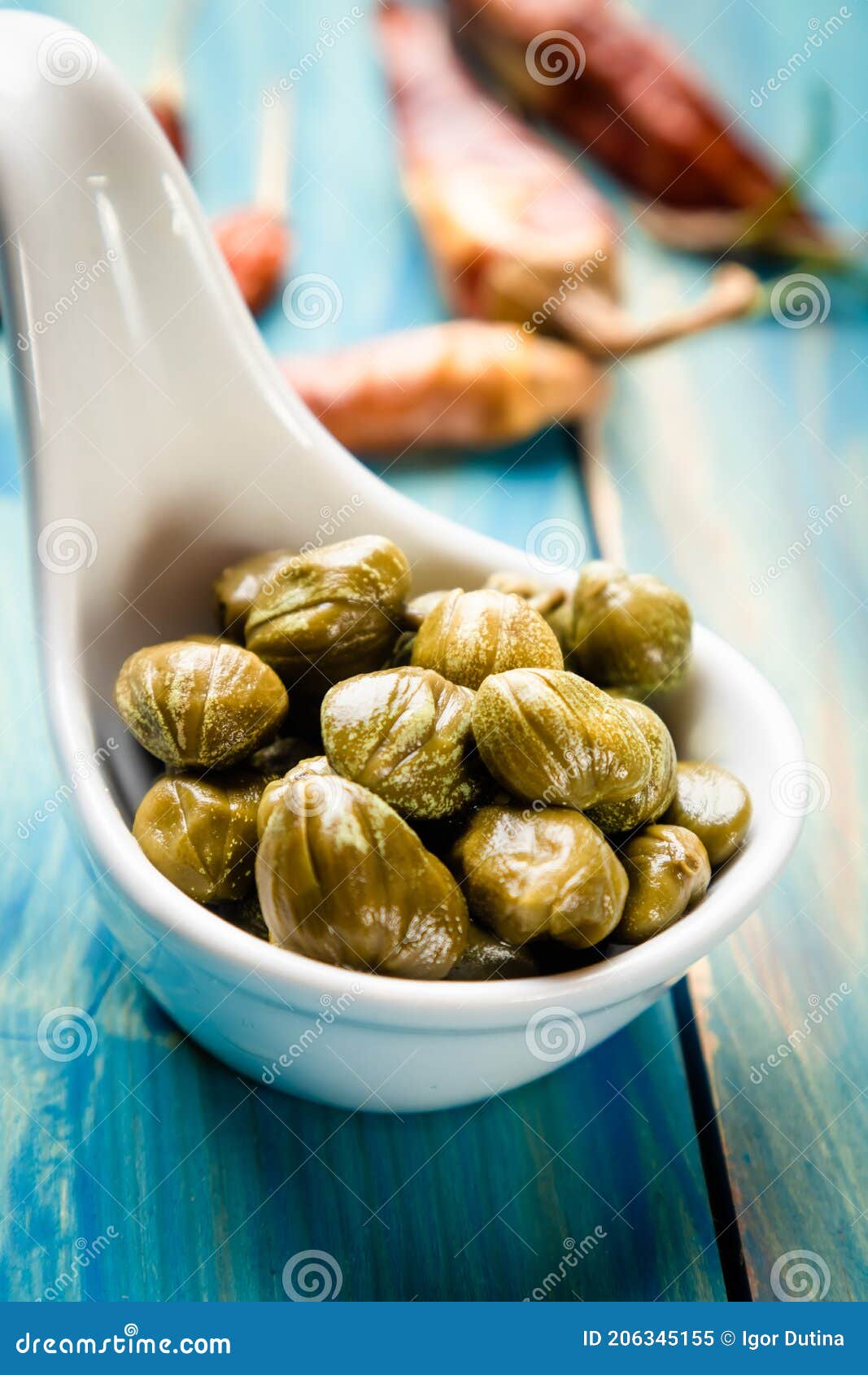 Pickled Green Capers Close-up Stock Image - Image of caper, fruits ...