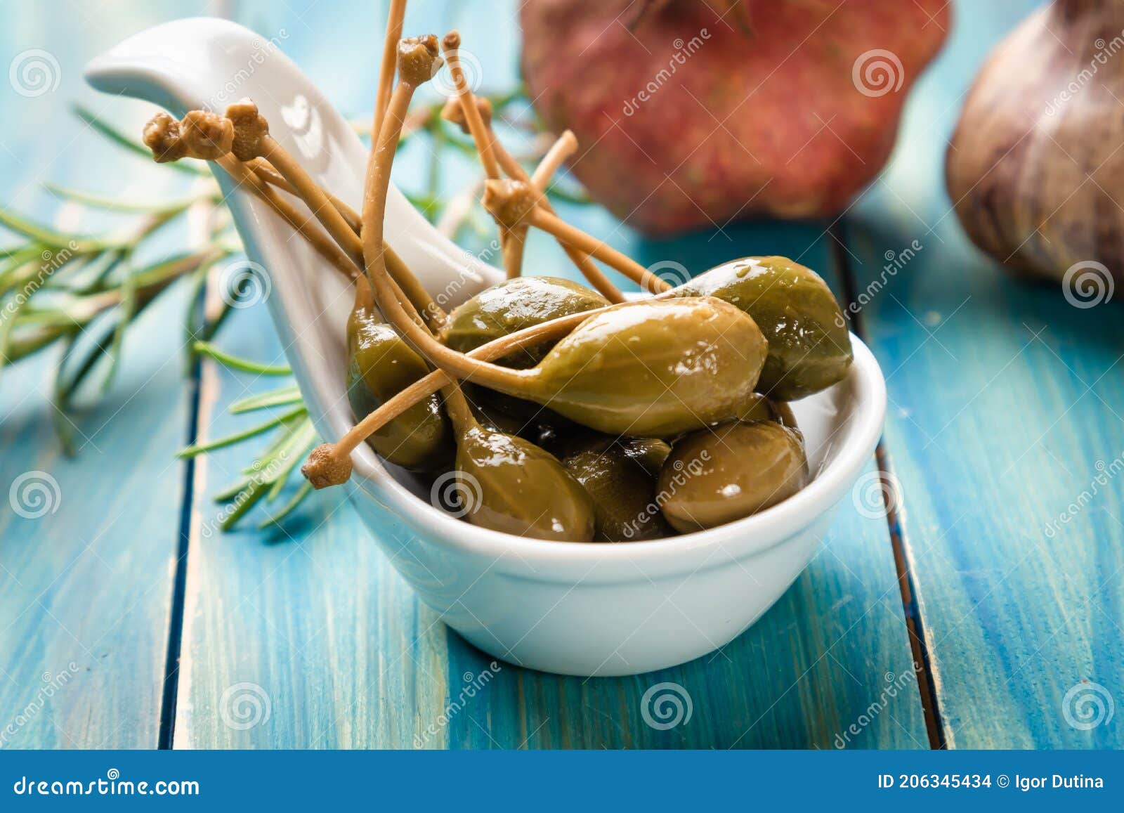 Pickled Green Capers Close-up Stock Photo - Image of marinated, caper ...